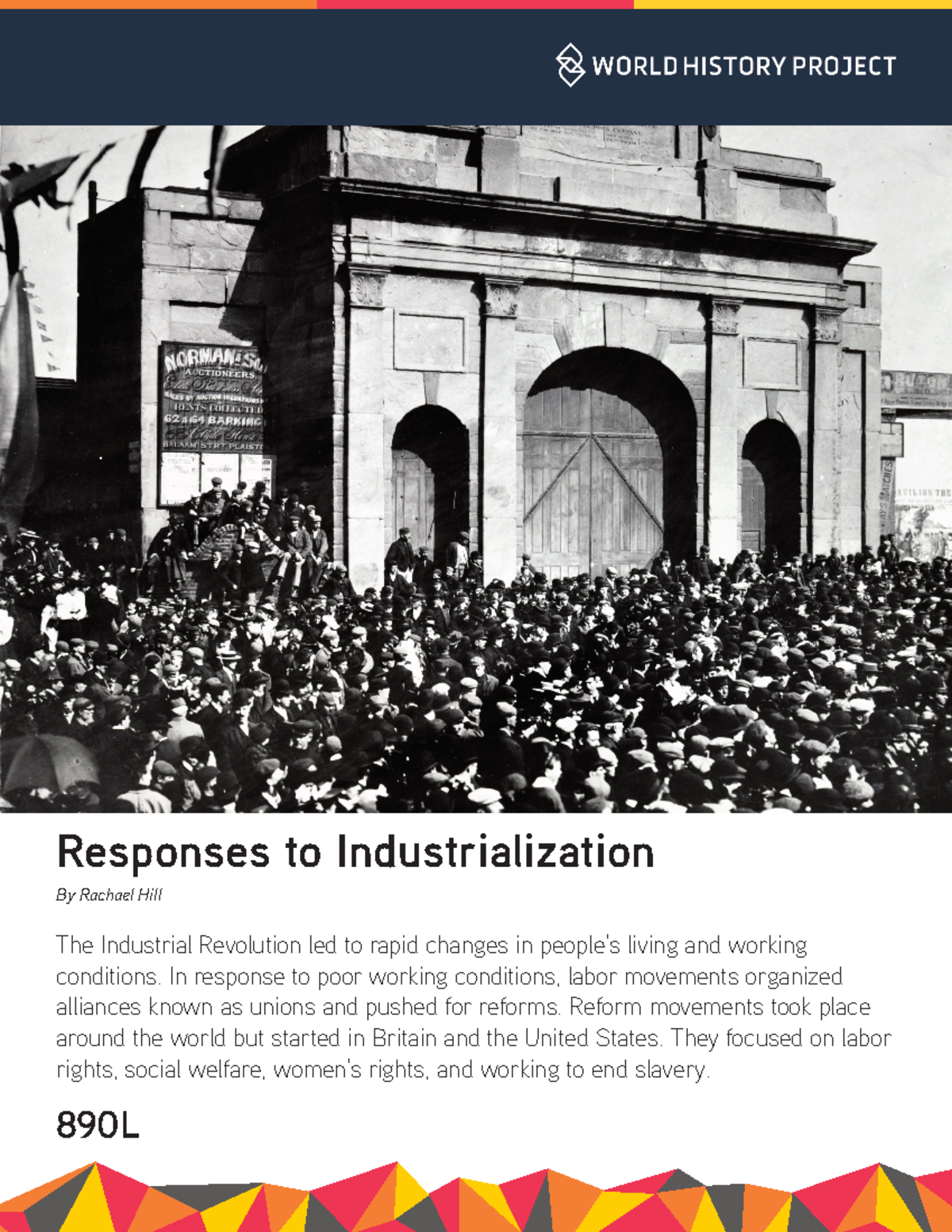 WHP-1750 4-1-6 Read - Responses to Industrialization - 890L - By ...