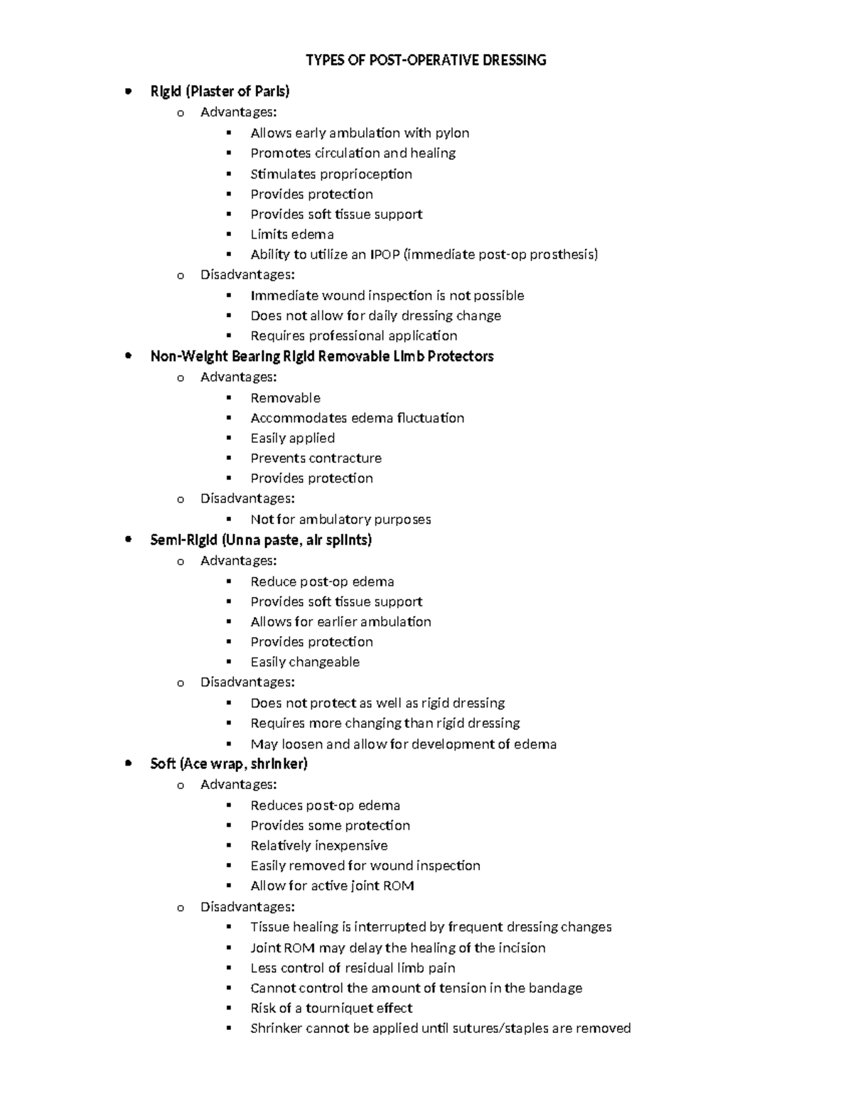 Types OF Postoperative Dressings - TYPES OF POST-OPERATIVE DRESSING ...