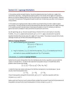 Calc III Relative Extrema - Section 3 - 3 : Relative Minimums and Maximums In this section we ...