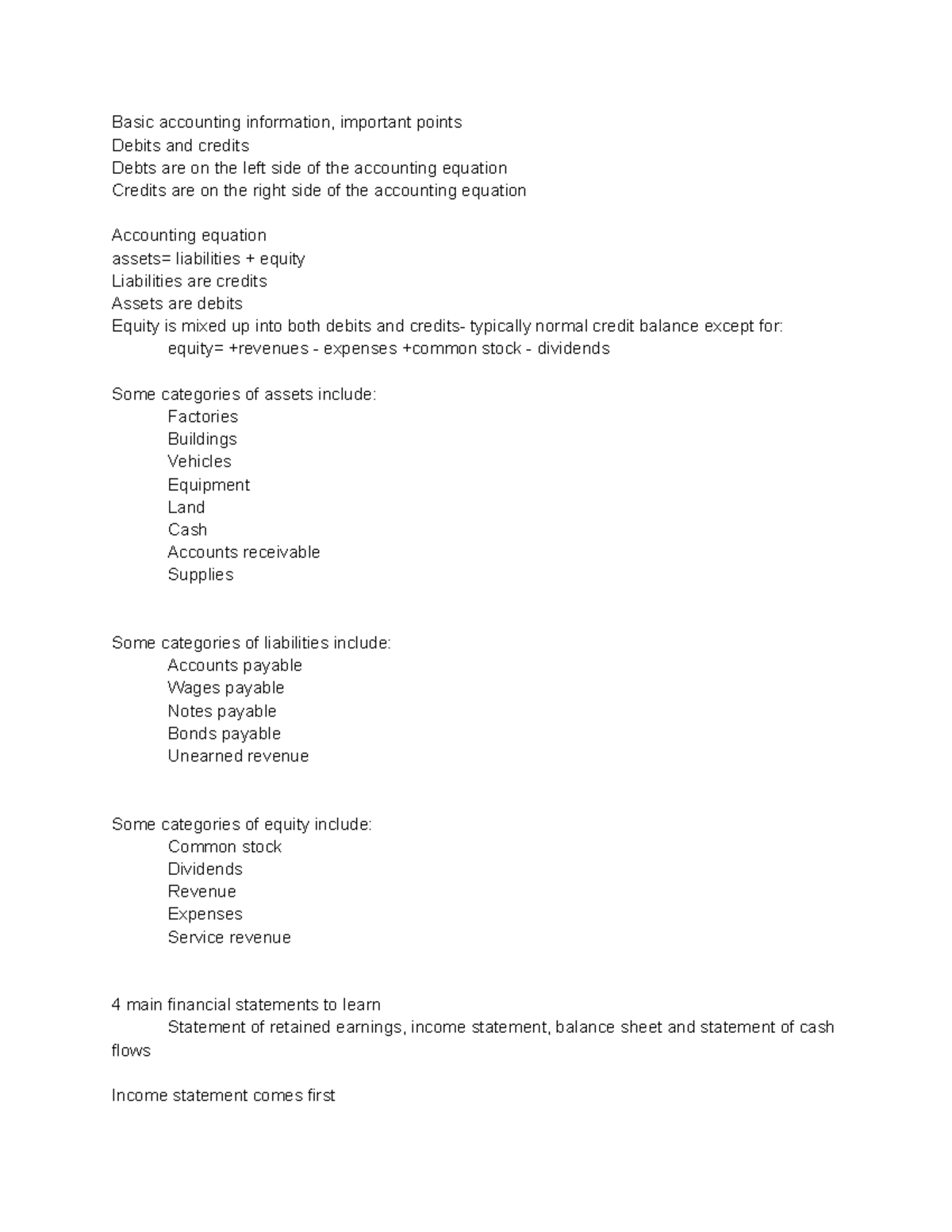 Basic Accounting Info Lecture Notes Taken In Introductory Chapters