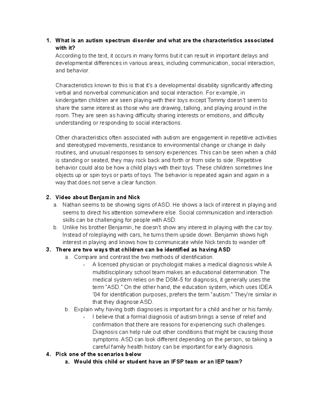 IRIS Module Autism Spectrum Disorder - 1. What is an autism spectrum ...