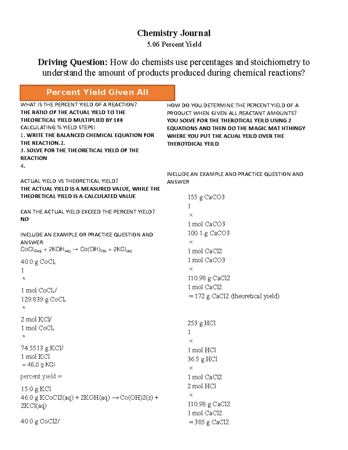 05 06 journal - chemistry interactive notes - Chemistry Journal 5 ...