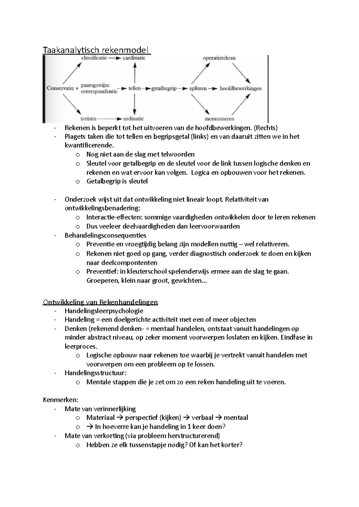 Leerstoornissen 2 - Taakanalytisch rekenmodel Rekenen is beperkt tot ...