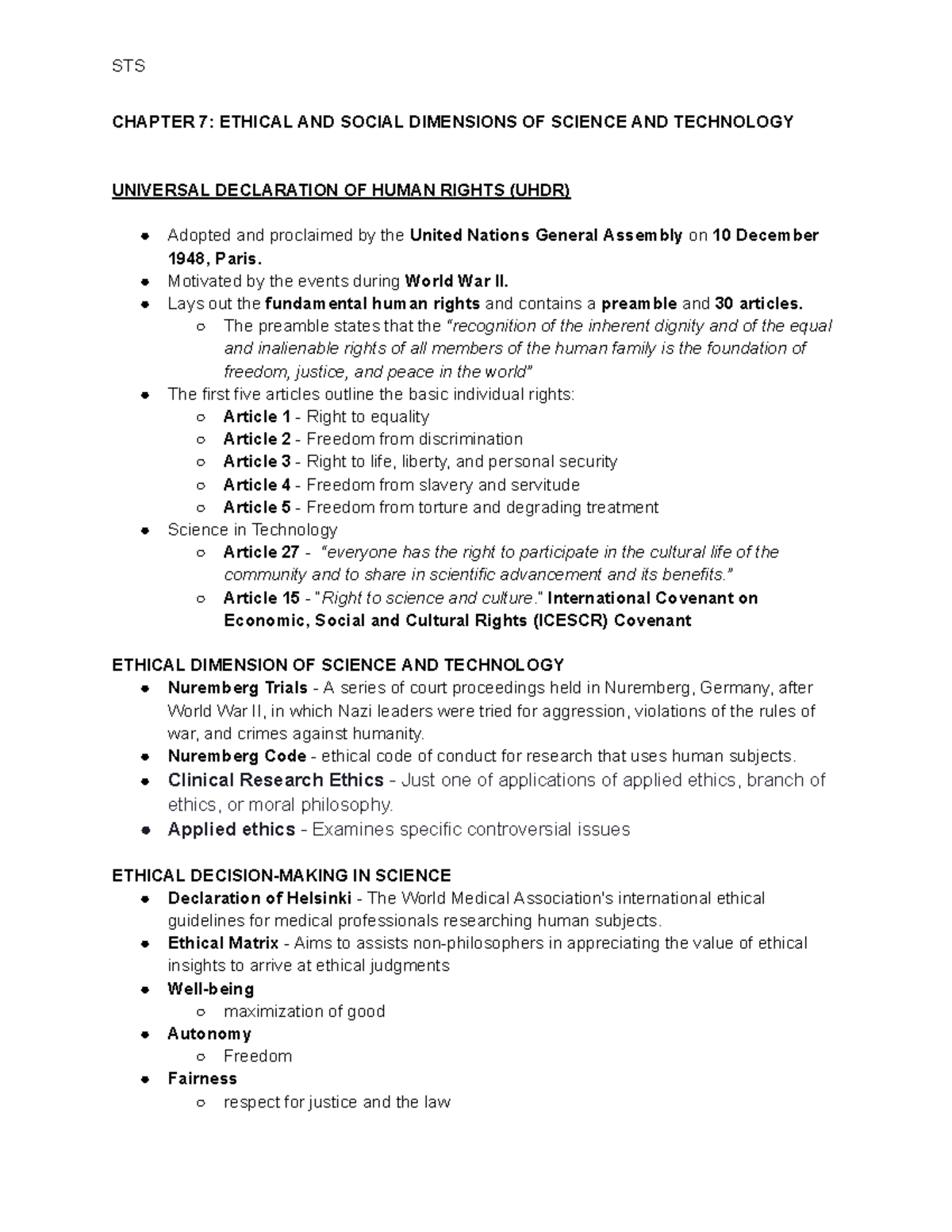 Chapter 7 Ethical AND Social Dimensions OF Science AND Technology ...