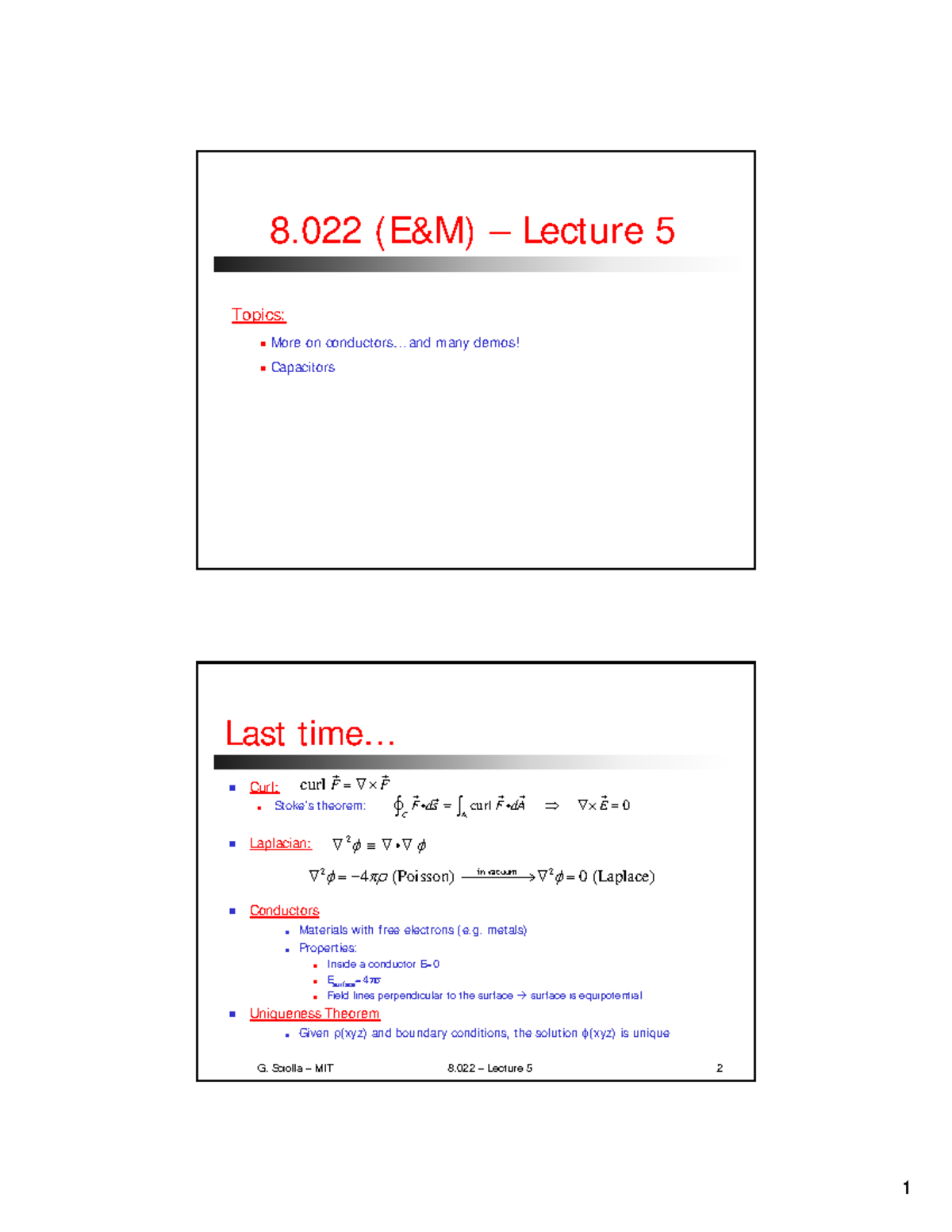 Bbd323d11bd97ec8e514027495551 a09 lecture 5 - 8 (E&M) – Lecture 5 ...