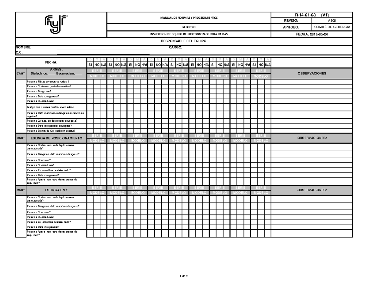 R-14-01-08 Inspección de EPCC V1 ...