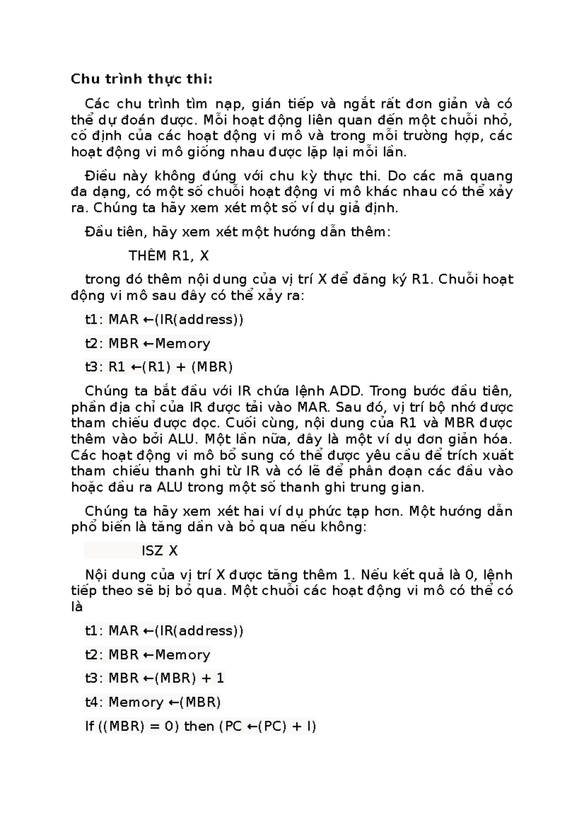 Executecycle - fewfewf - Chu trình thực thi: Các chu trình tìm nạp ...