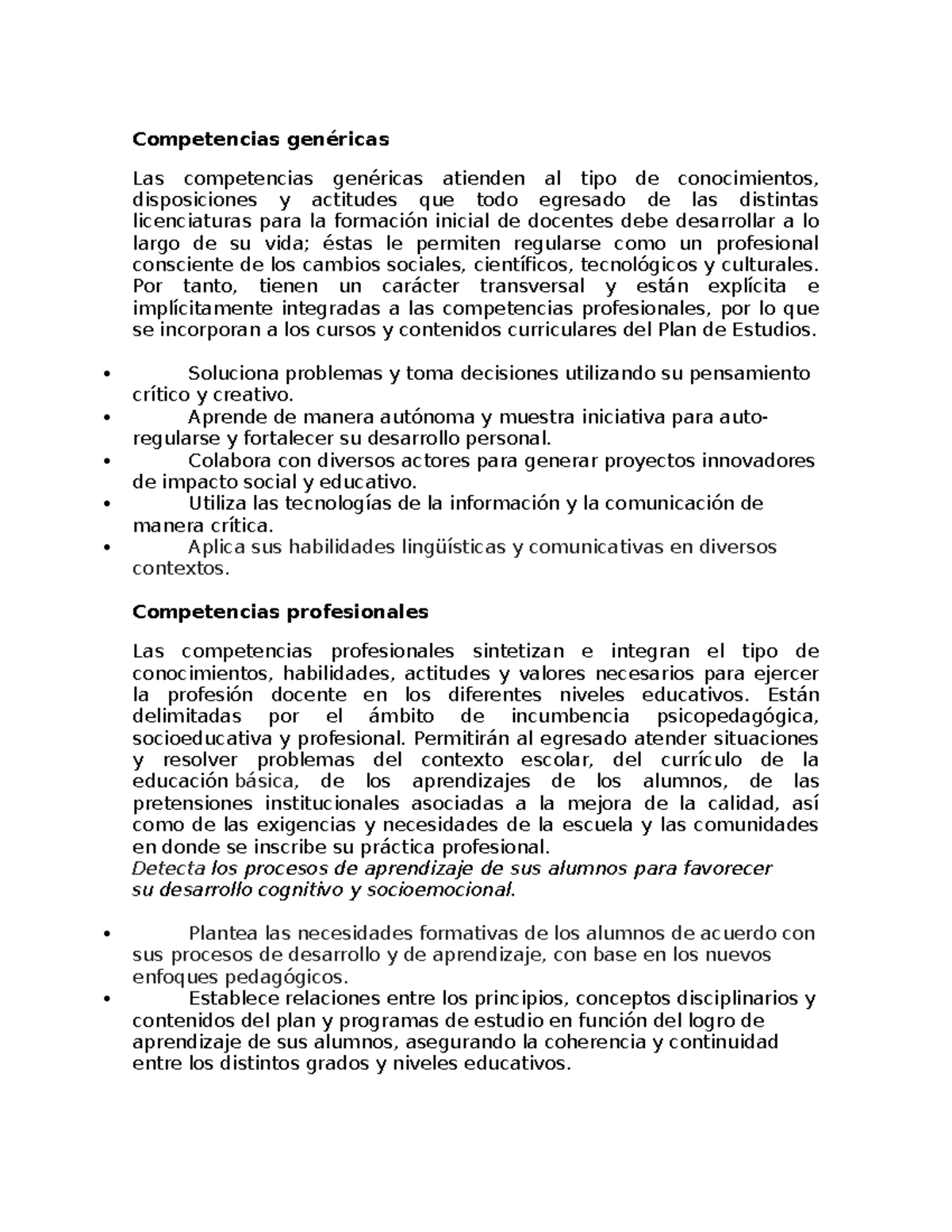 Competencias genéricas - Competencias genéricas Las competencias genéricas atienden al tipo de ...