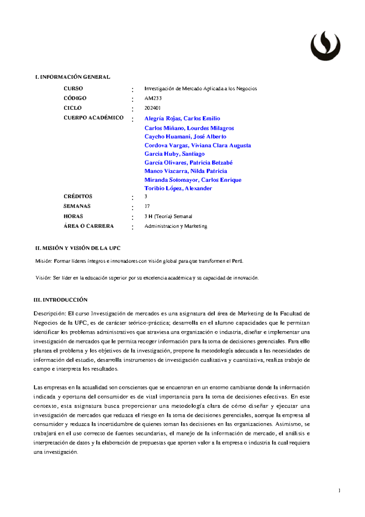 AM233 Investigacion de Mercado Aplicada a los Negocios 202401 - III ...