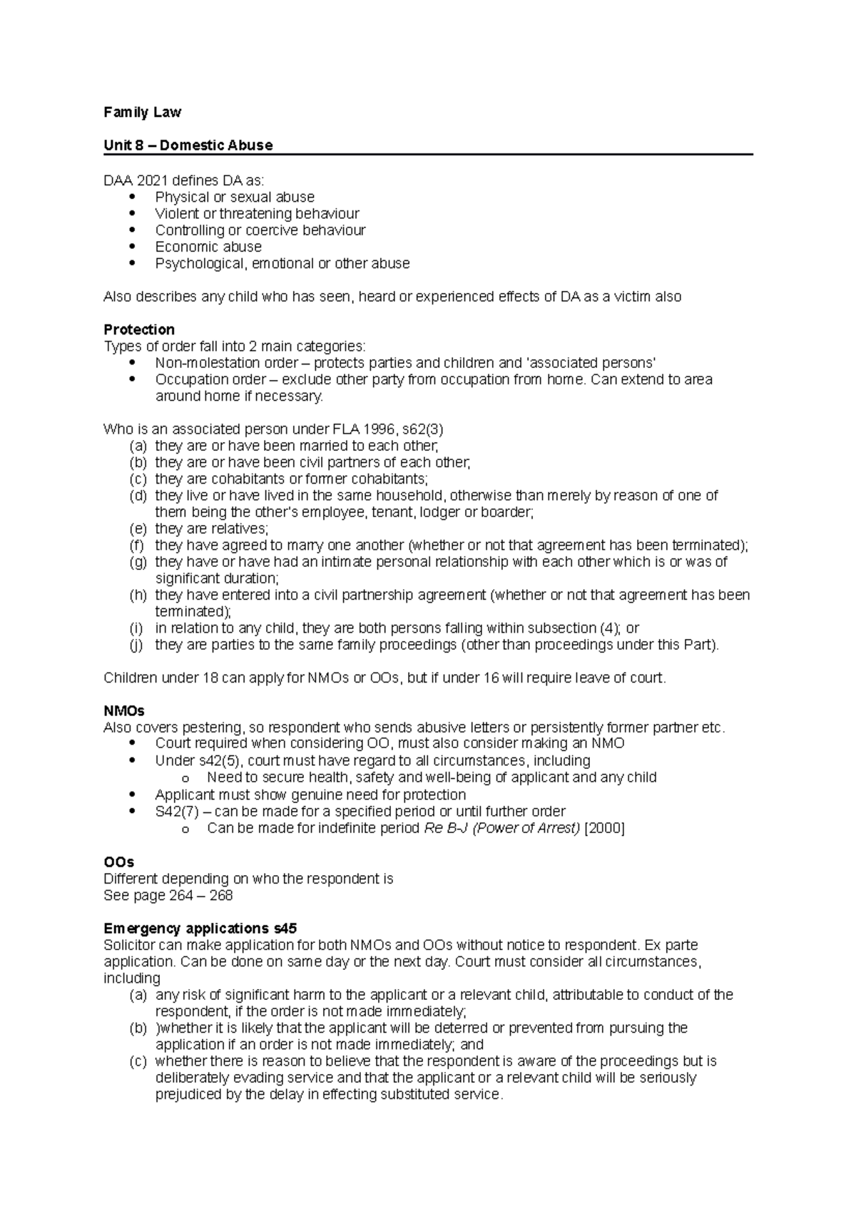 FL U8 Rev - LPC Family Law Domestic Abuse - Family Law Unit 8 ...