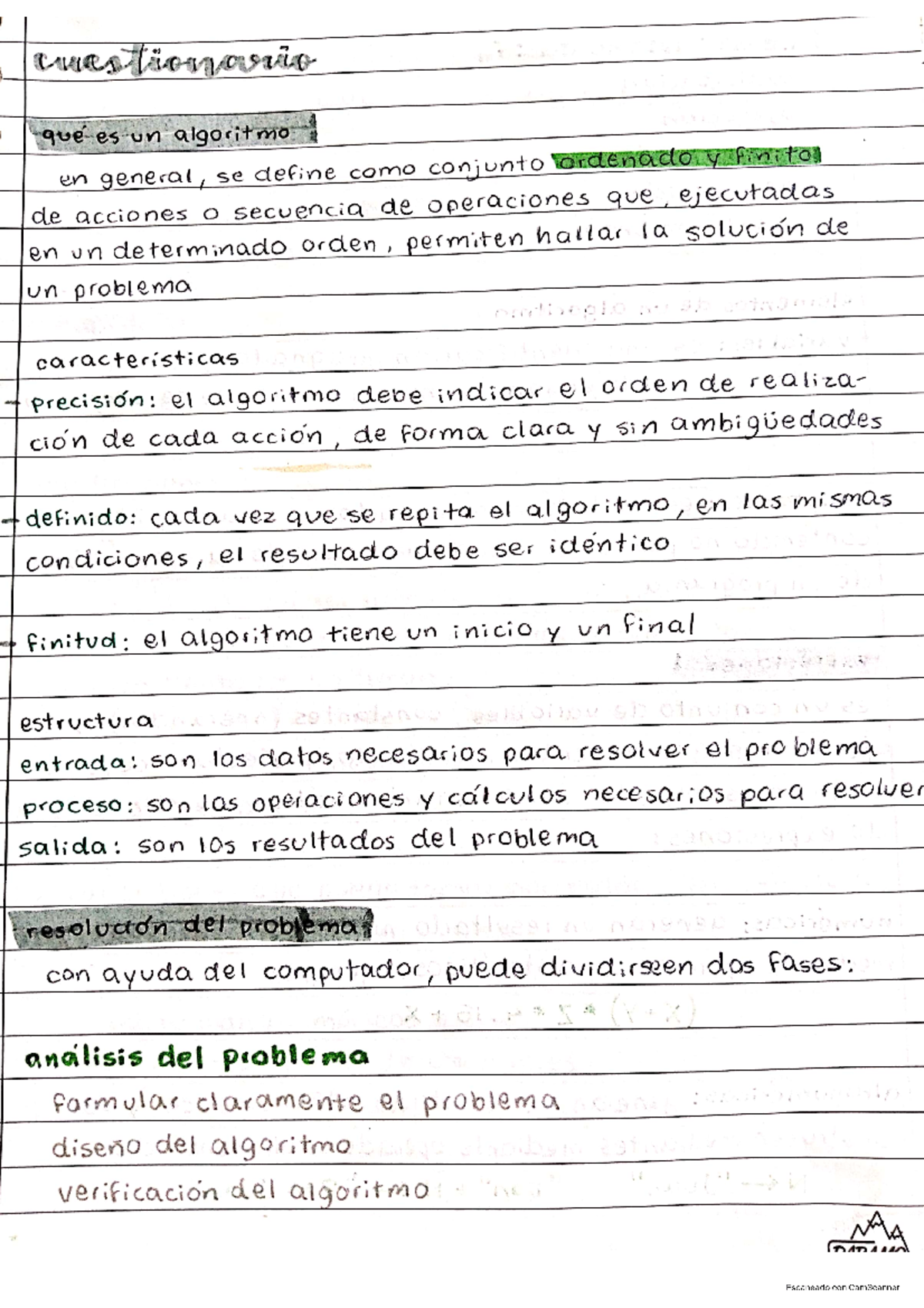 Apuntes de Programación - Algoritmos - Studocu