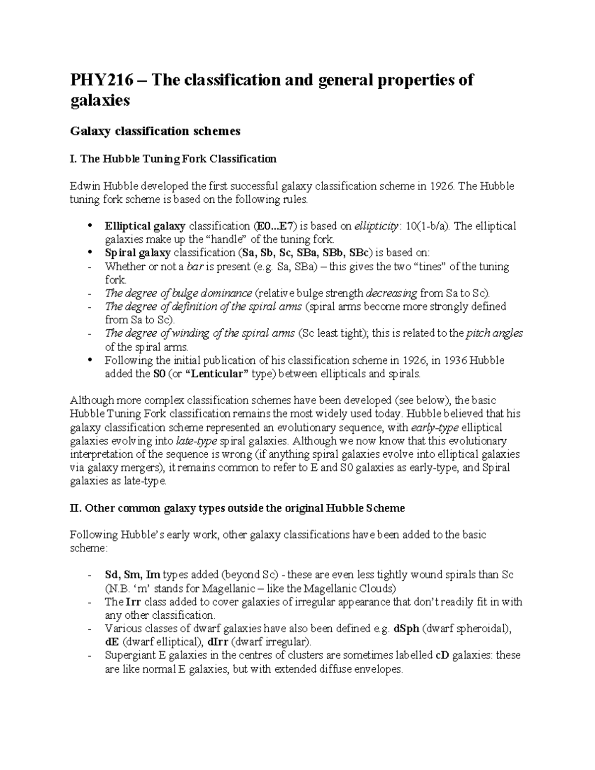 Galactic Developed By Edwin Hubble Classification Scheme