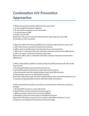 Antiretroviral therapy in HIV prevention Questions - Antiretroviral ...