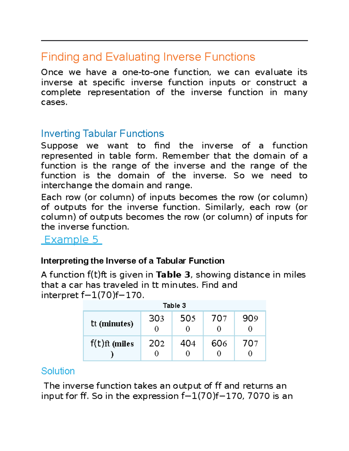 1-4 Reading and Participation Activities Inverse Functions 3 - Finding ...