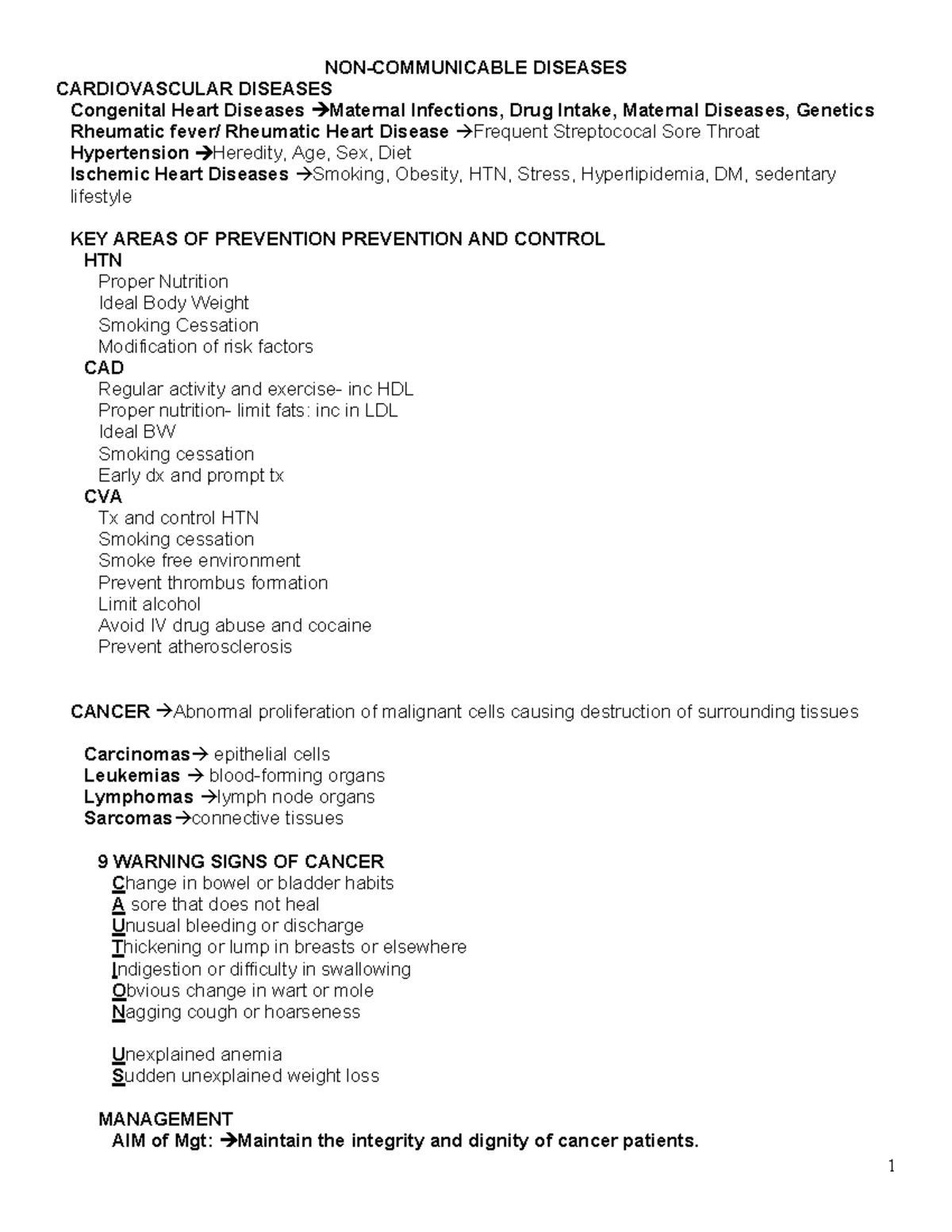 NON Communicable Disease - NON-COMMUNICABLE DISEASES CARDIOVASCULAR ...