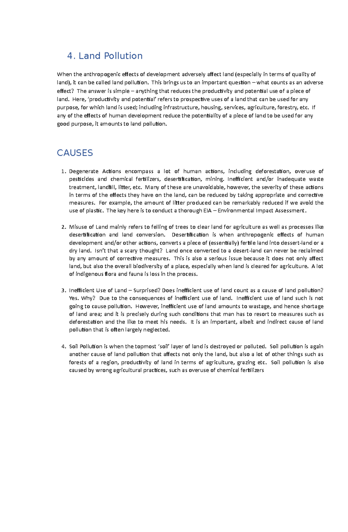 Environmental Science. Module 6 - 4. Land Pollution When the ...
