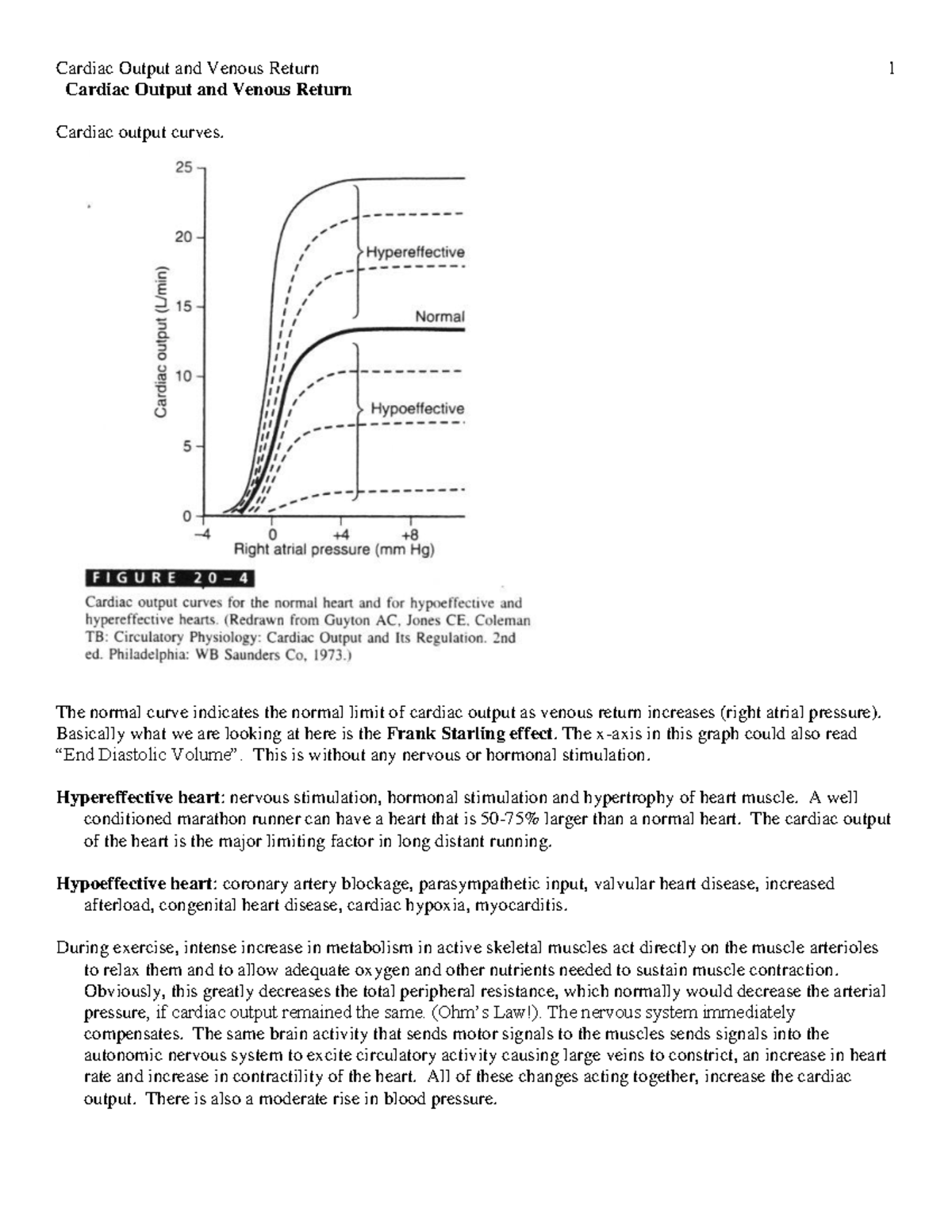 21Cardiac Output and Venous Return - Cardiac Output and Venous Return ...