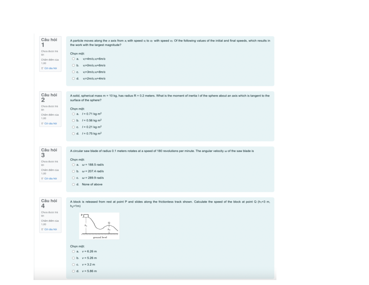 Practice problems-Physics 1-Mid2223 - Vật lý 1 - HCMC University of Technology - Studocu