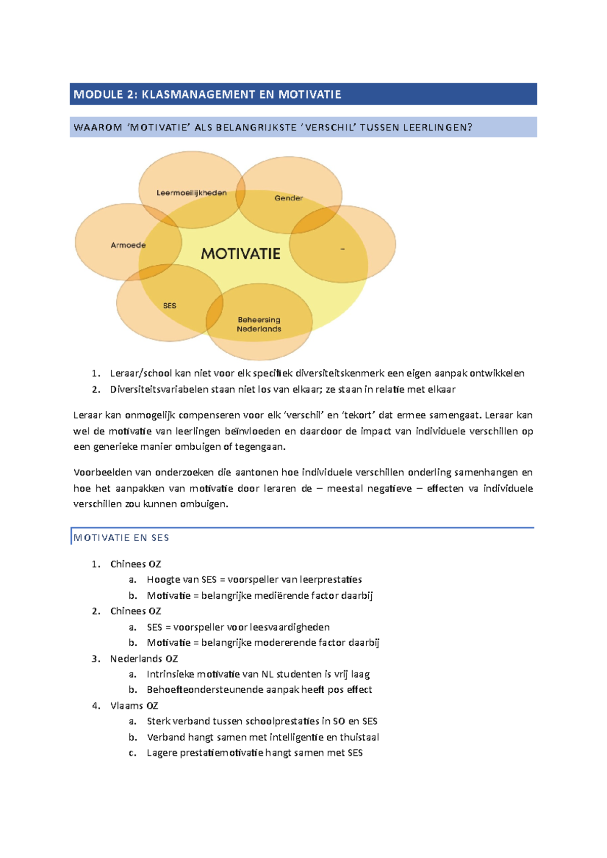 Module 2 klasmanagement en reflectie - UGent - Studocu