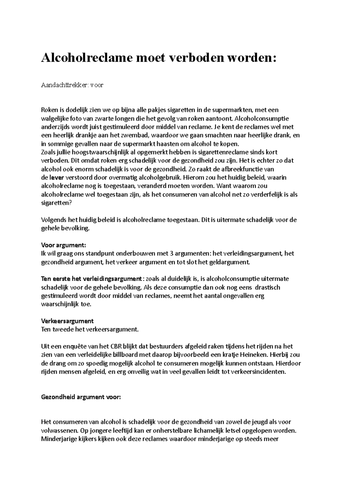 Nederlands debat; alcoholreclame moet verboden worden - Alcoholreclame ...