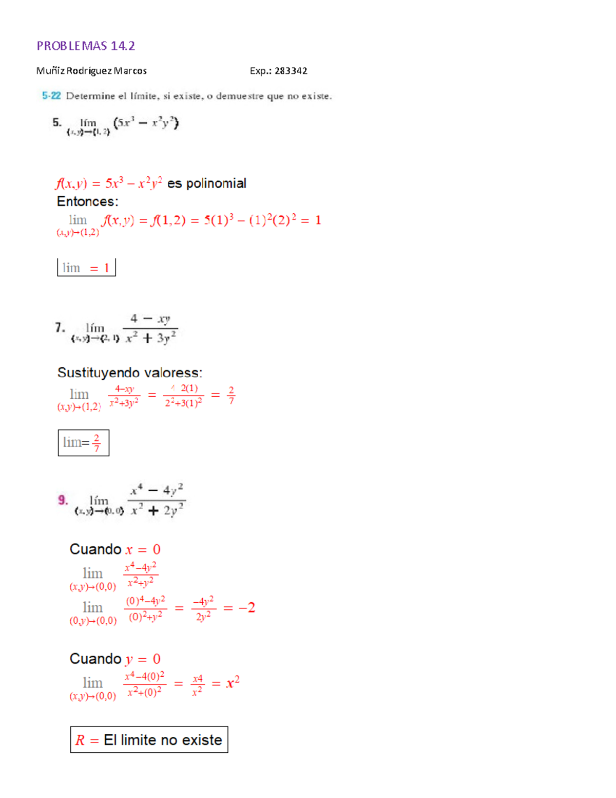 Problemas libro stewart capitulo 14.2 - Calculo Multivariable - UAQ ...