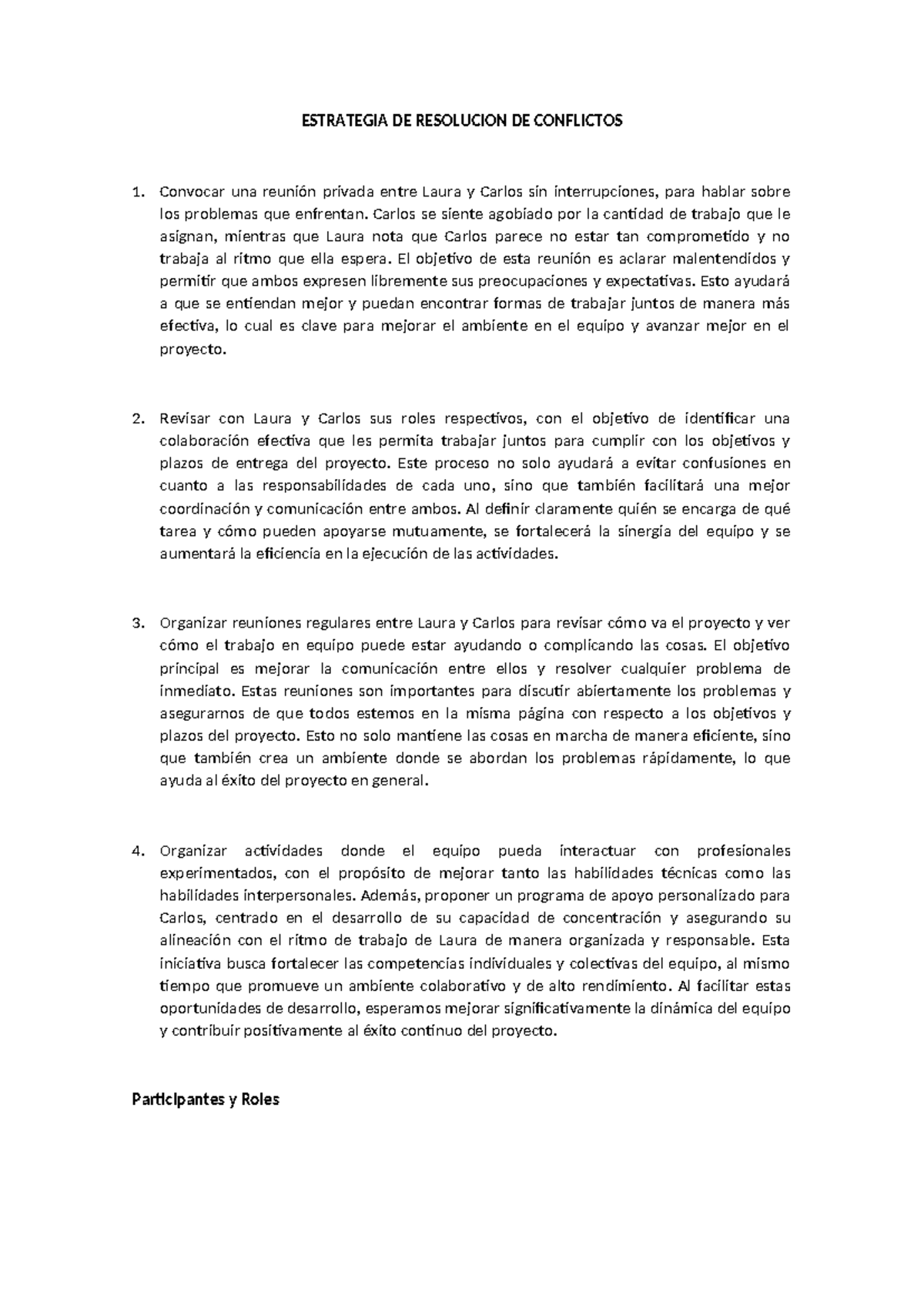 Estrategia DE Resolucion de Conflictos - ESTRATEGIA DE RESOLUCION DE ...