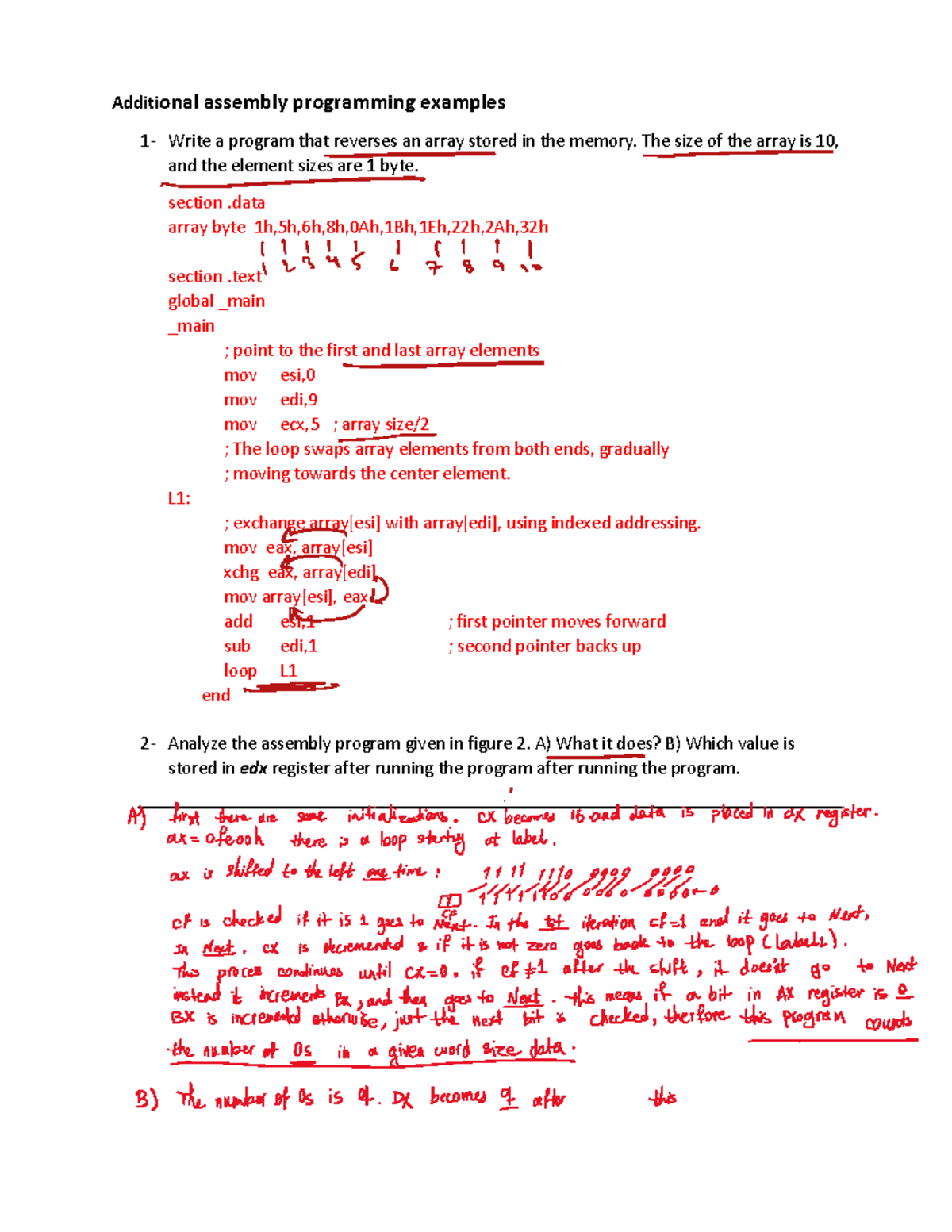 Additional tutorial-13 - Additional assembly programming examples 1 ...