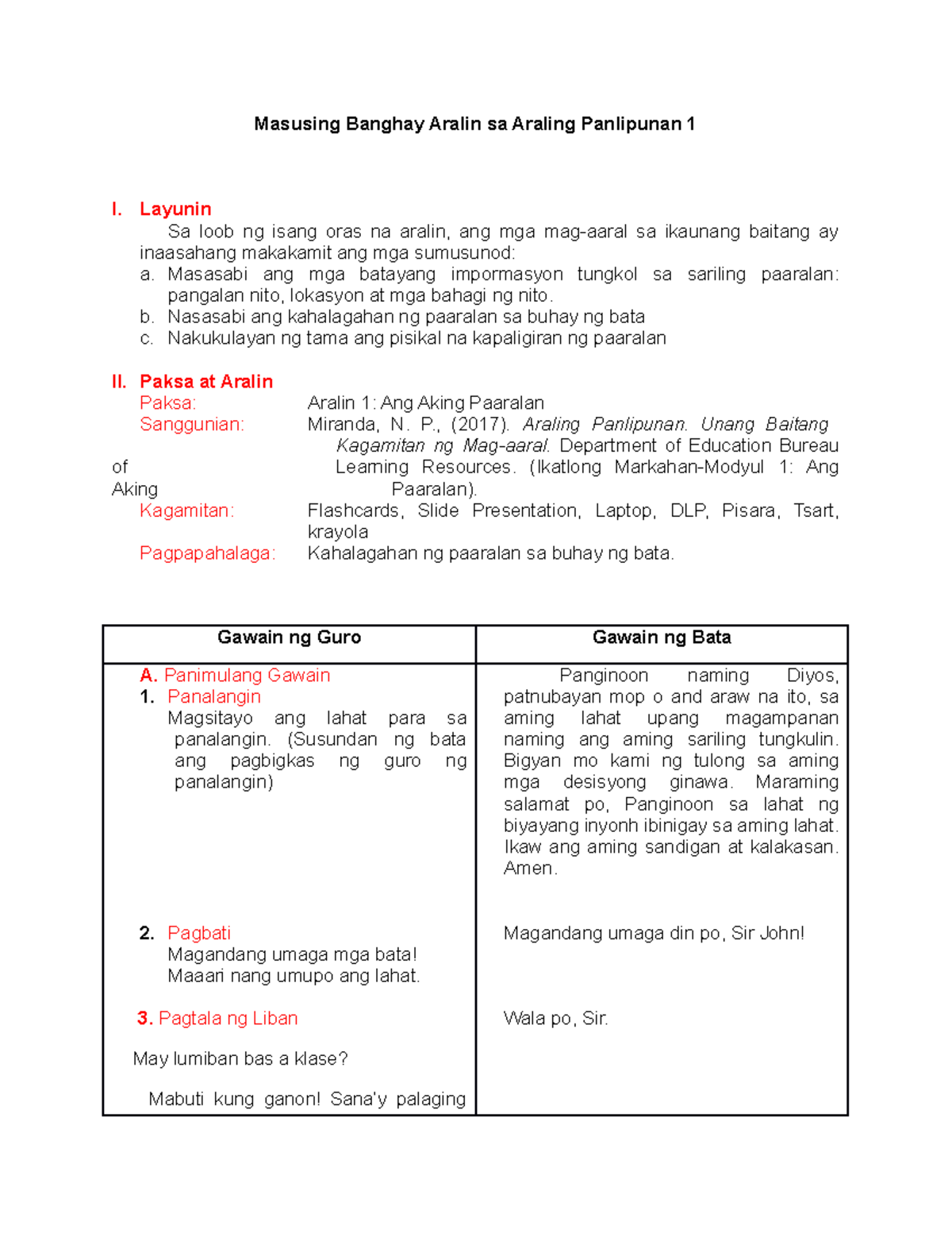 DLP AP 1 - Lesson Plan - Masusing Banghay Aralin sa Araling Panlipunan ...