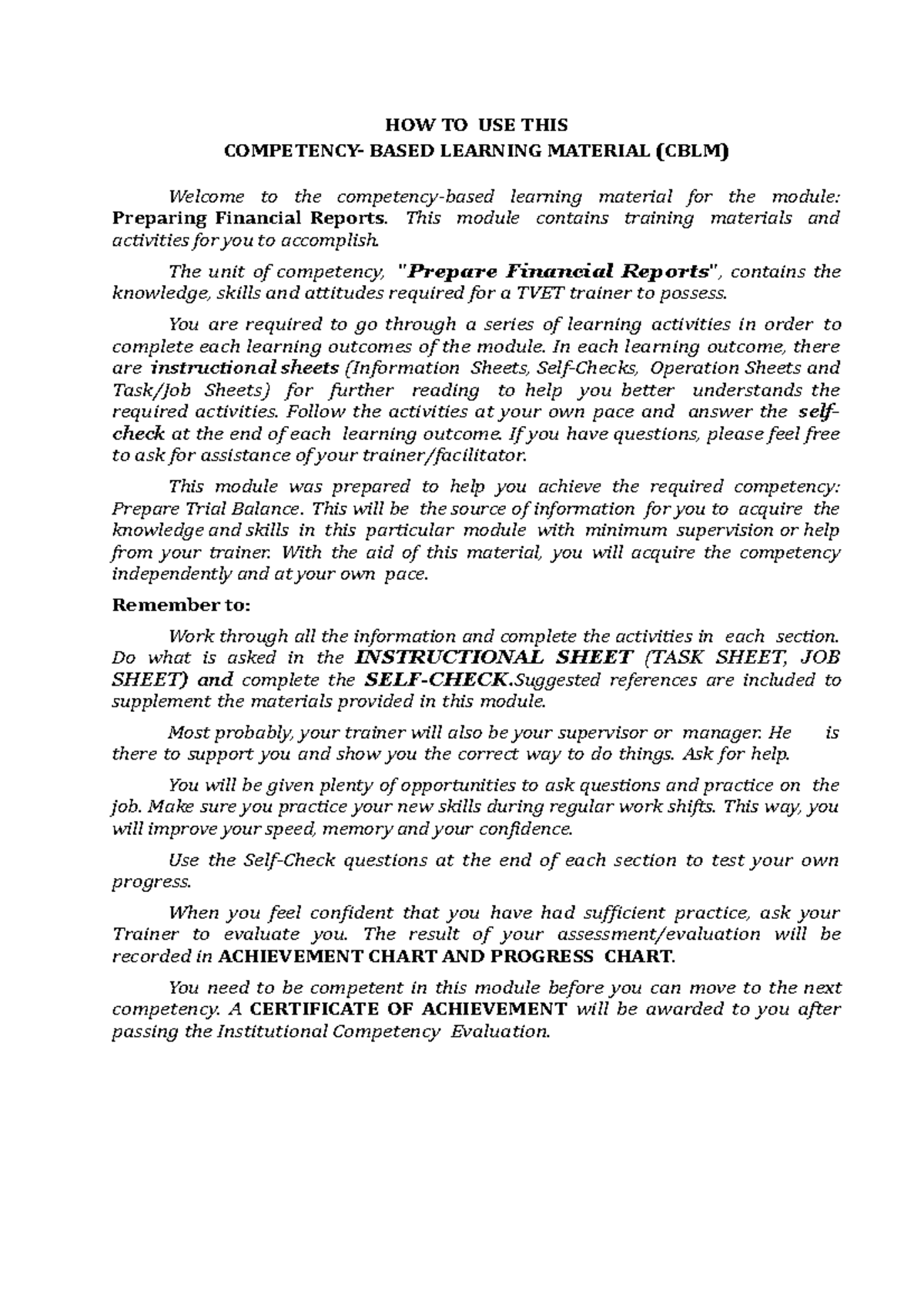 Cblm prepare trial balance on Bookkeeping NC III - HOW TO USE THIS ...