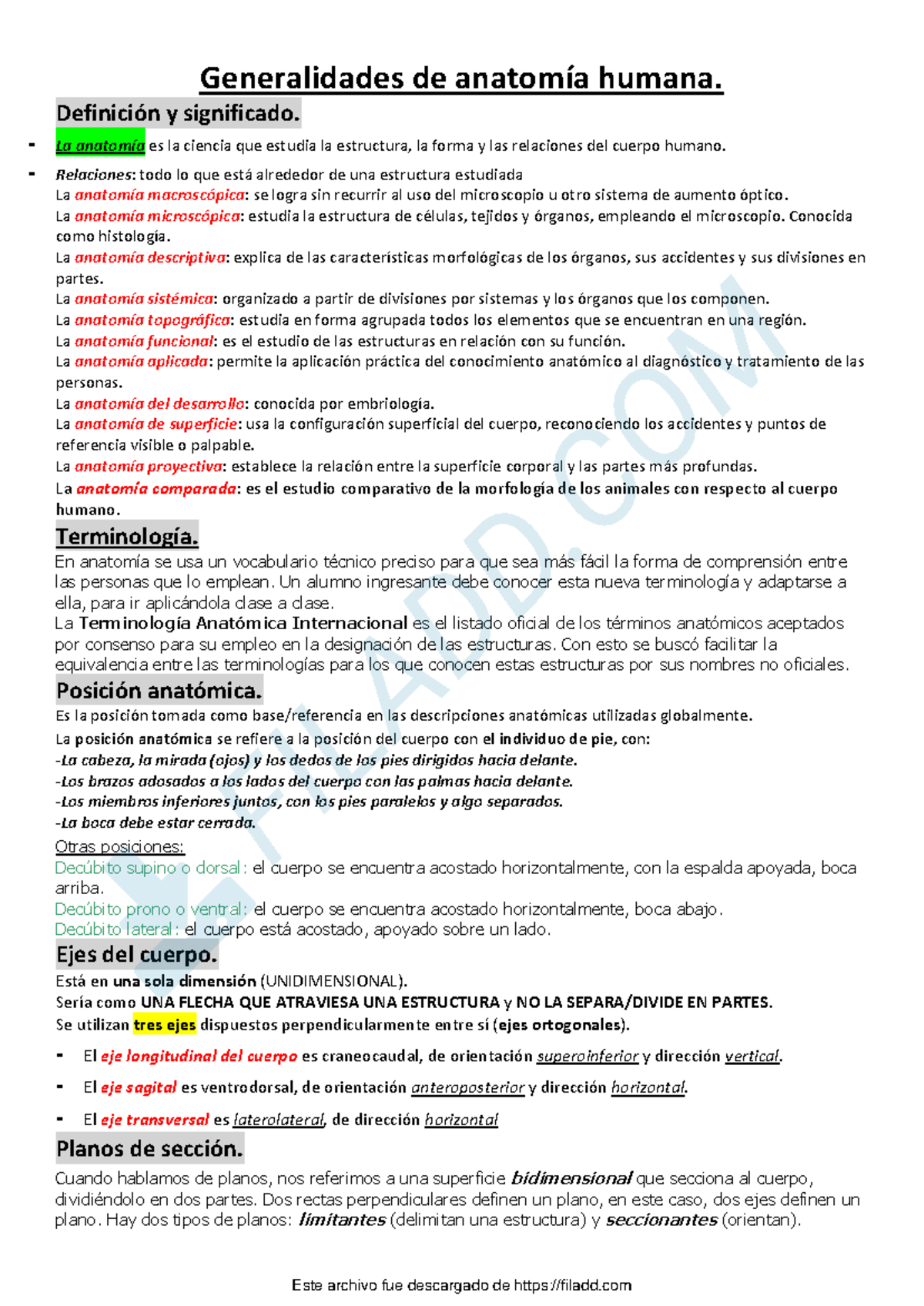 TP1 generalidades de la anatomia humana - Generalidades de anatomía ...