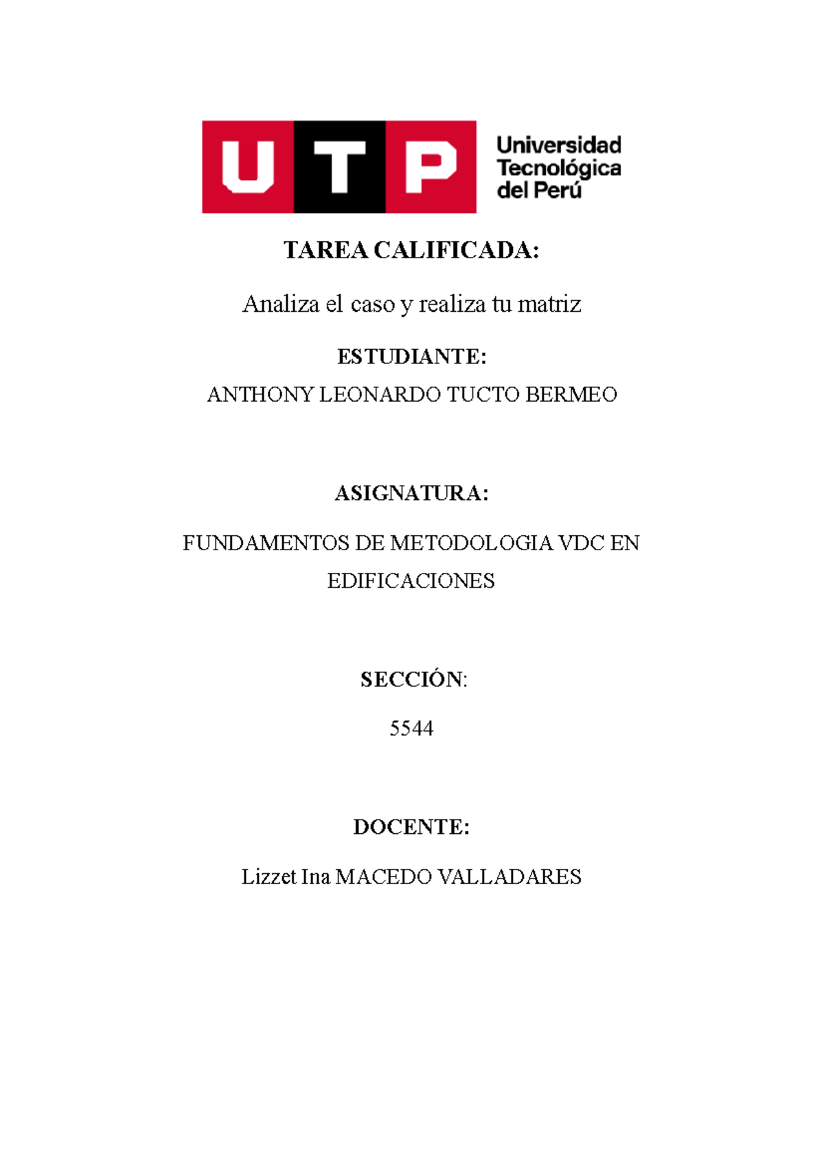 Tabla fac cont y metr de produccion - TAREA CALIFICADA: Analiza el caso ...