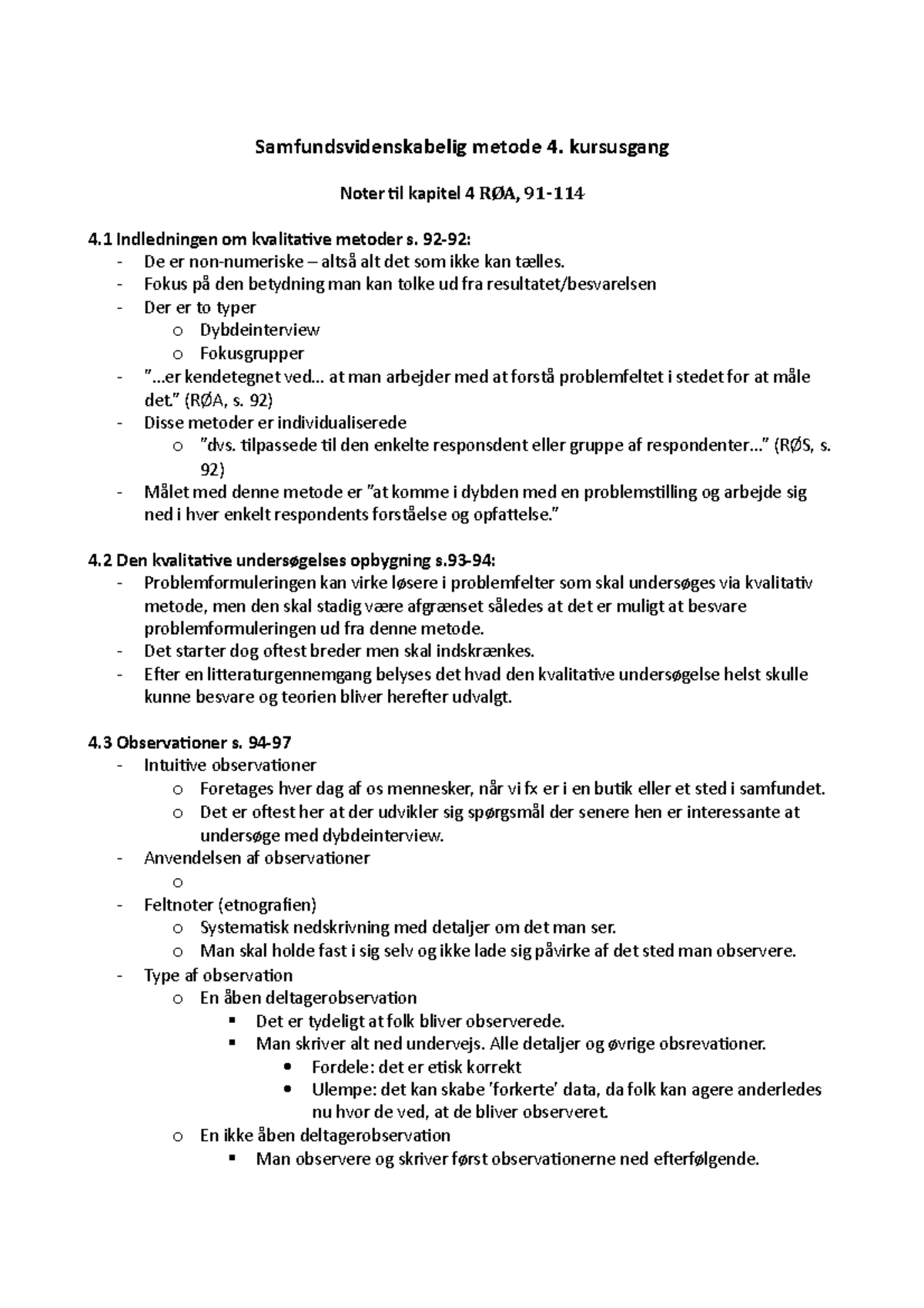 Kvalitativ metode - Videregående samfundsvidenskabelige metoder - RUC ...