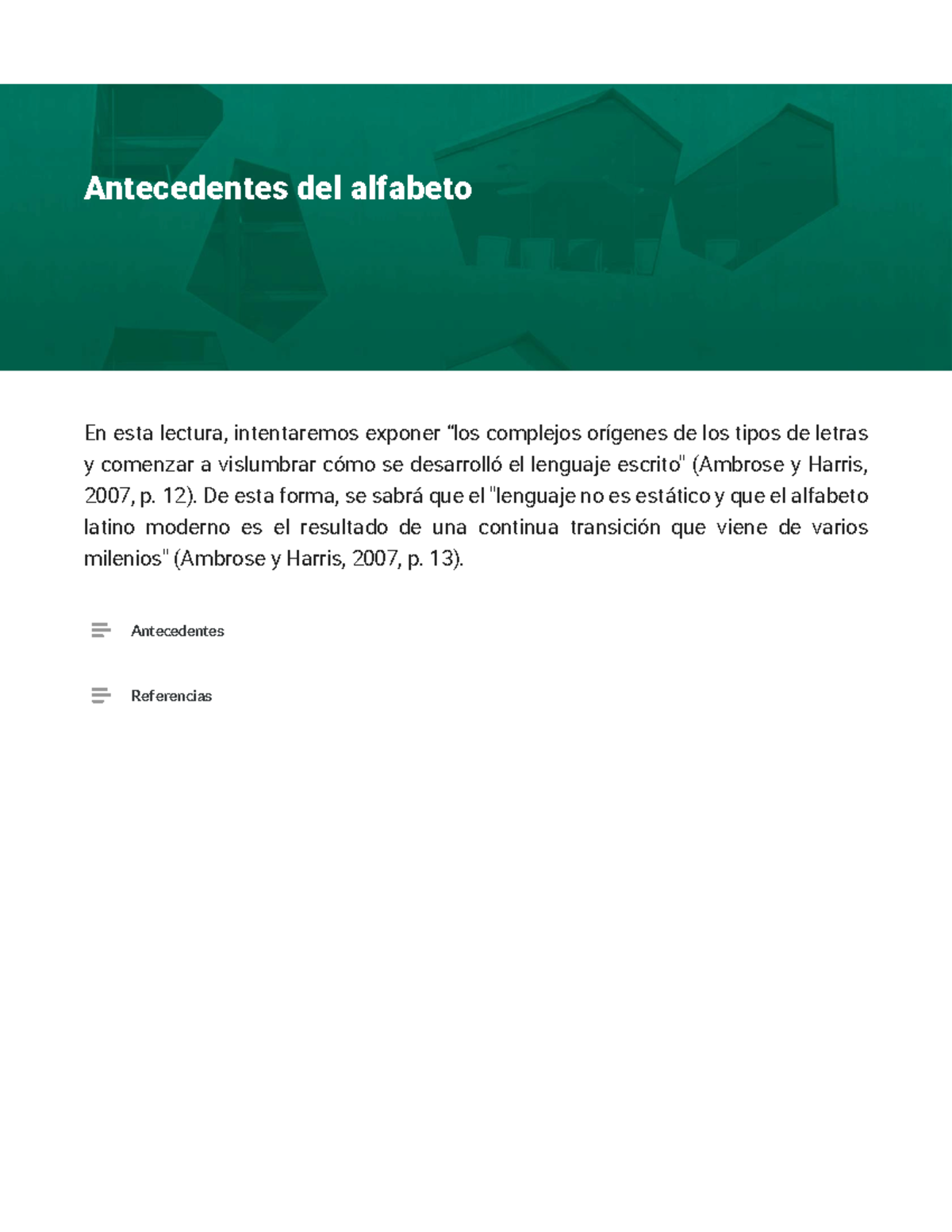 Antecedentes del alfabeto - En esta lectura, intentaremos exponer “los ...