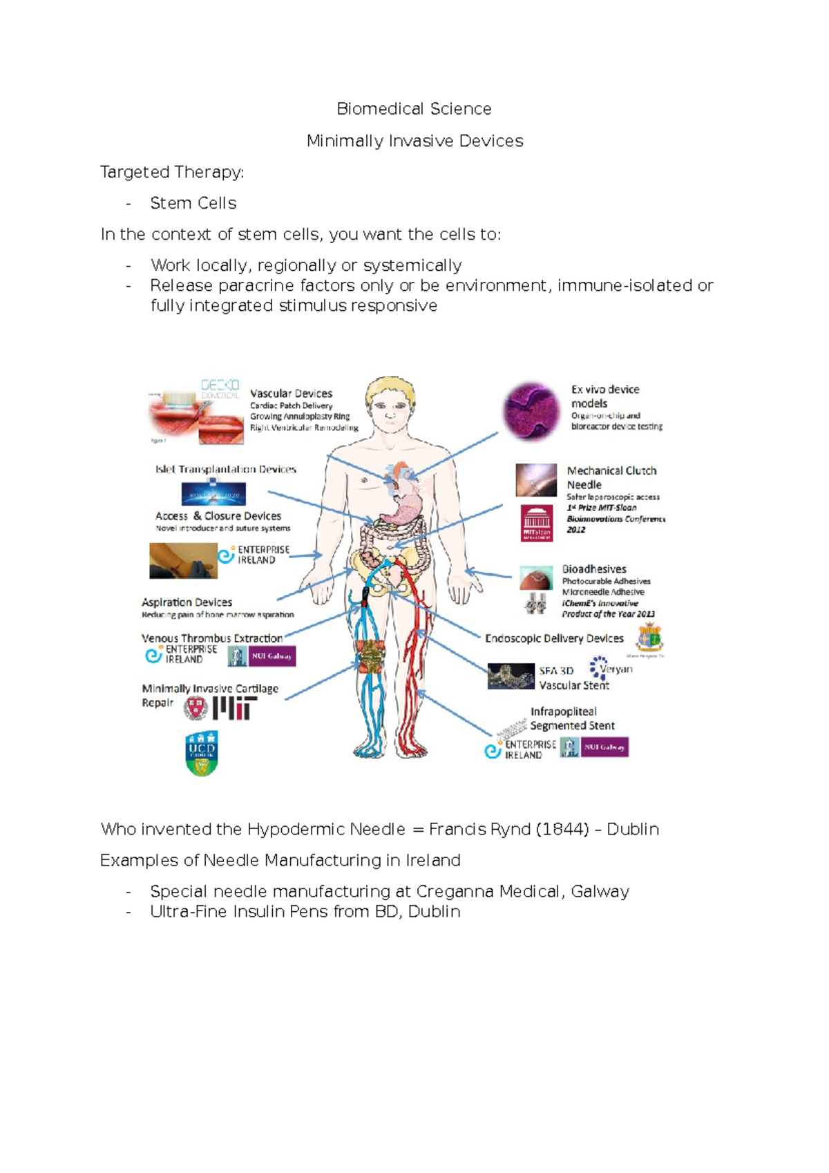 Biomedical Science - Medical Devices - Biomedical Science Minimally ...