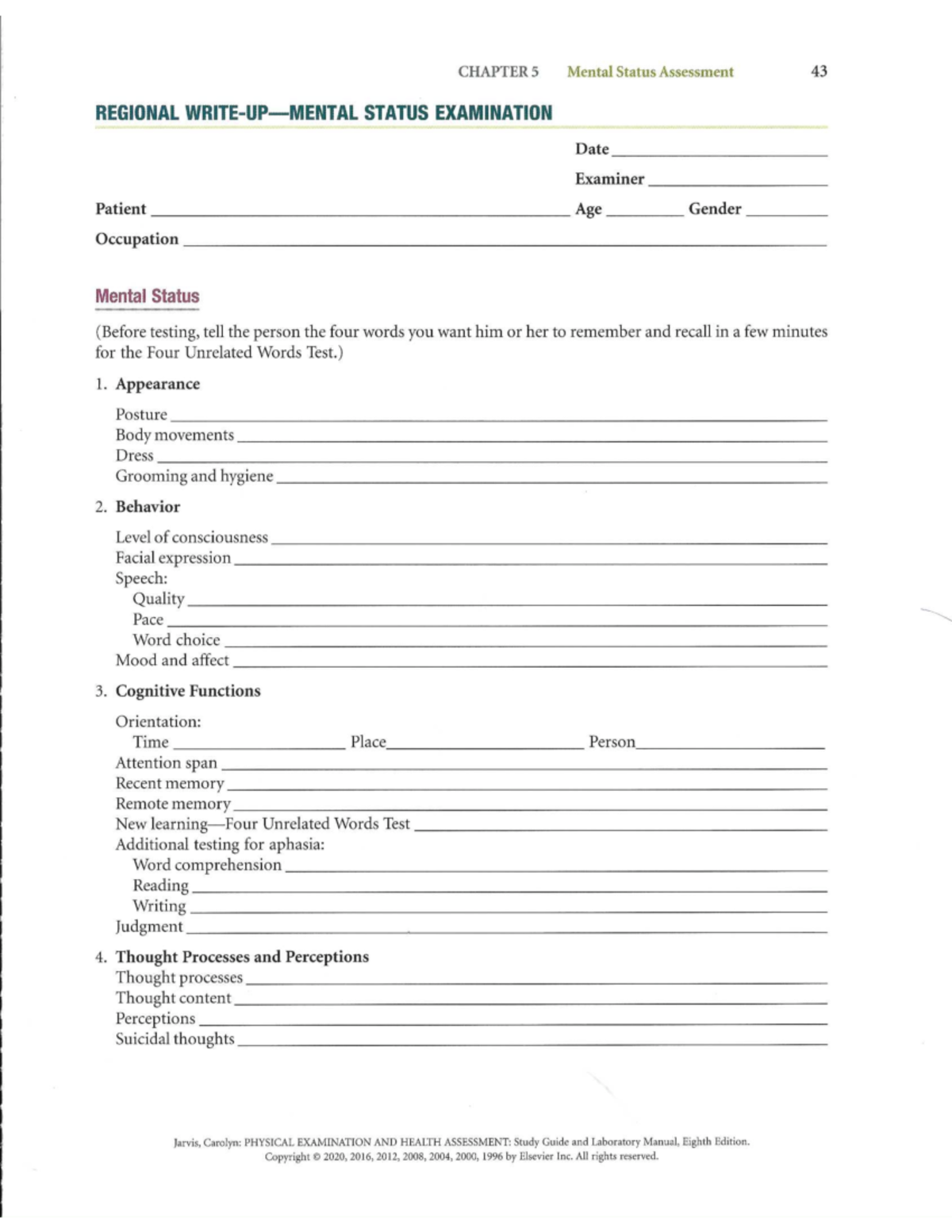 Mental Status Assessment Assignment - Patient Health Questionnaire (PHQ ...