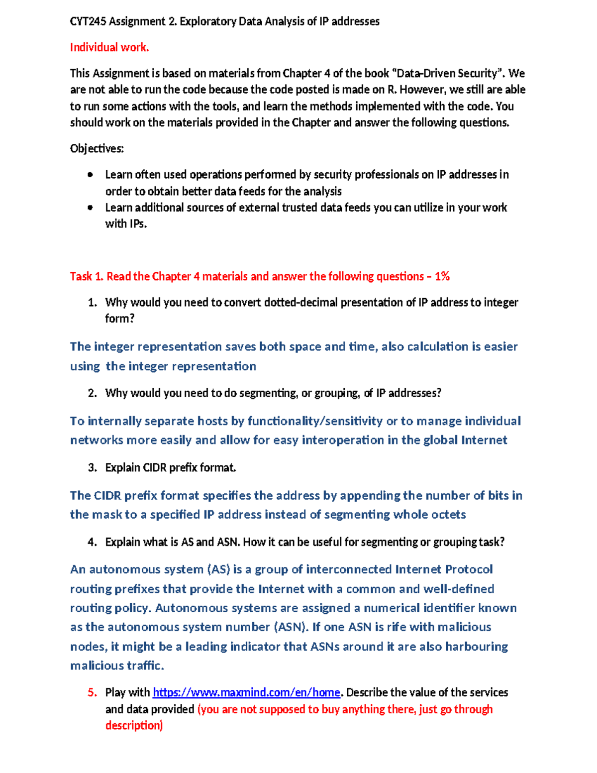 CYT245MAssignment 2 Dinma Johnson - CYT245 Assignment 2. Exploratory ...