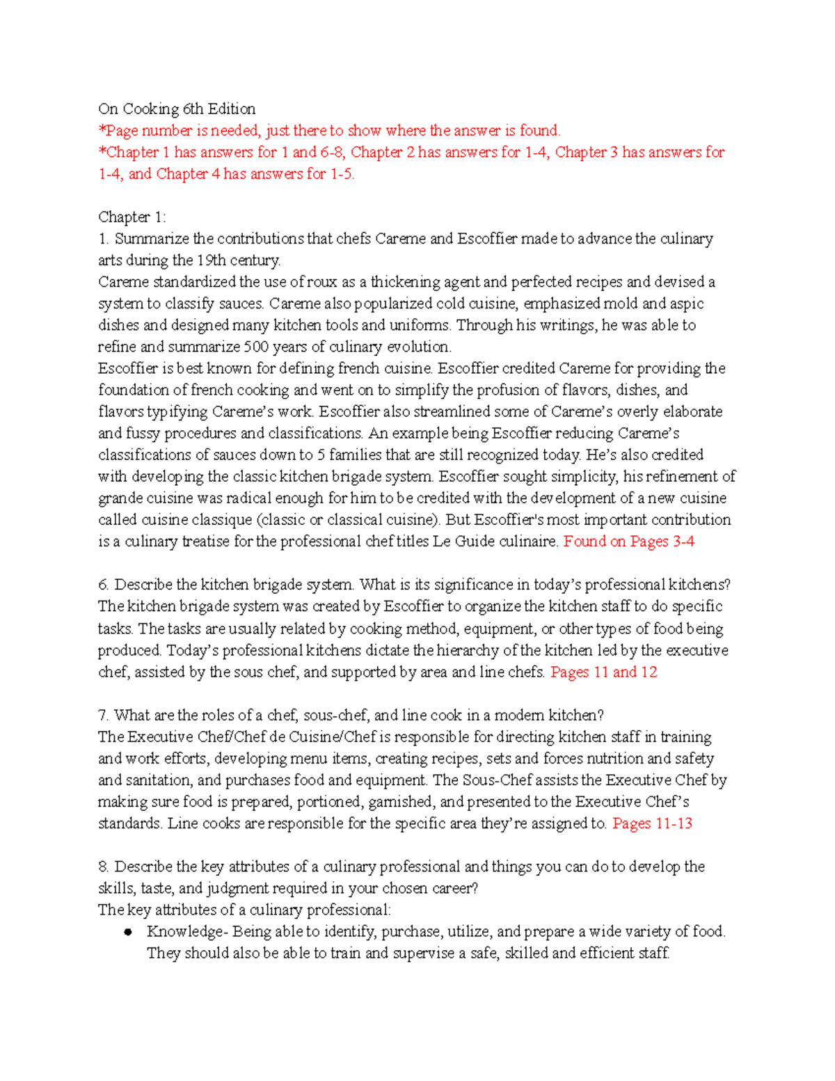Culinary 060 On Cooking 6th Edition Chapters 1-4 - Deprecated API usage ...