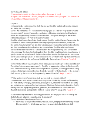 Culinary 060 On Cooking 6th Edition Chapters 5-7 - On Cooking 6th ...