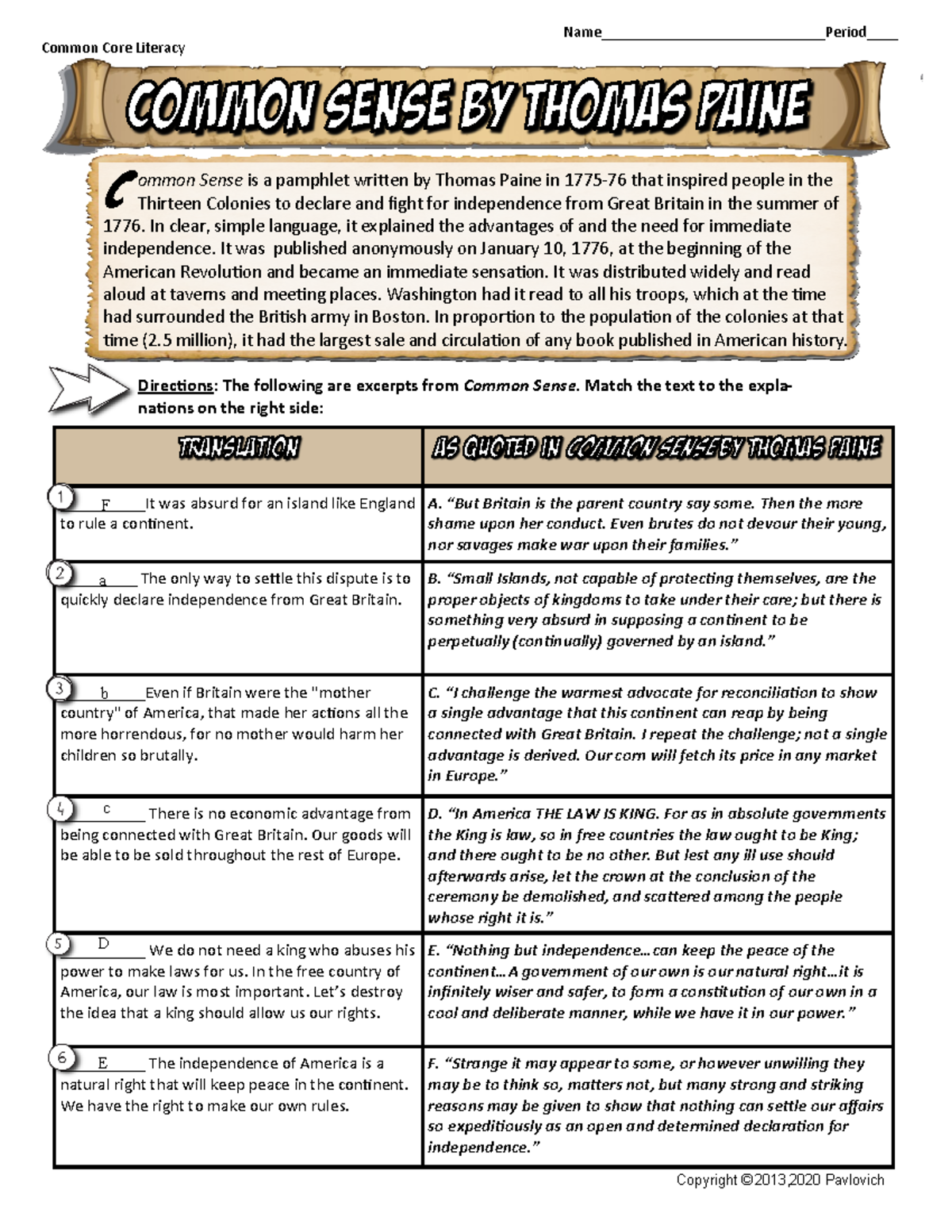 Williams Malik - Common Sense Center - Name ...