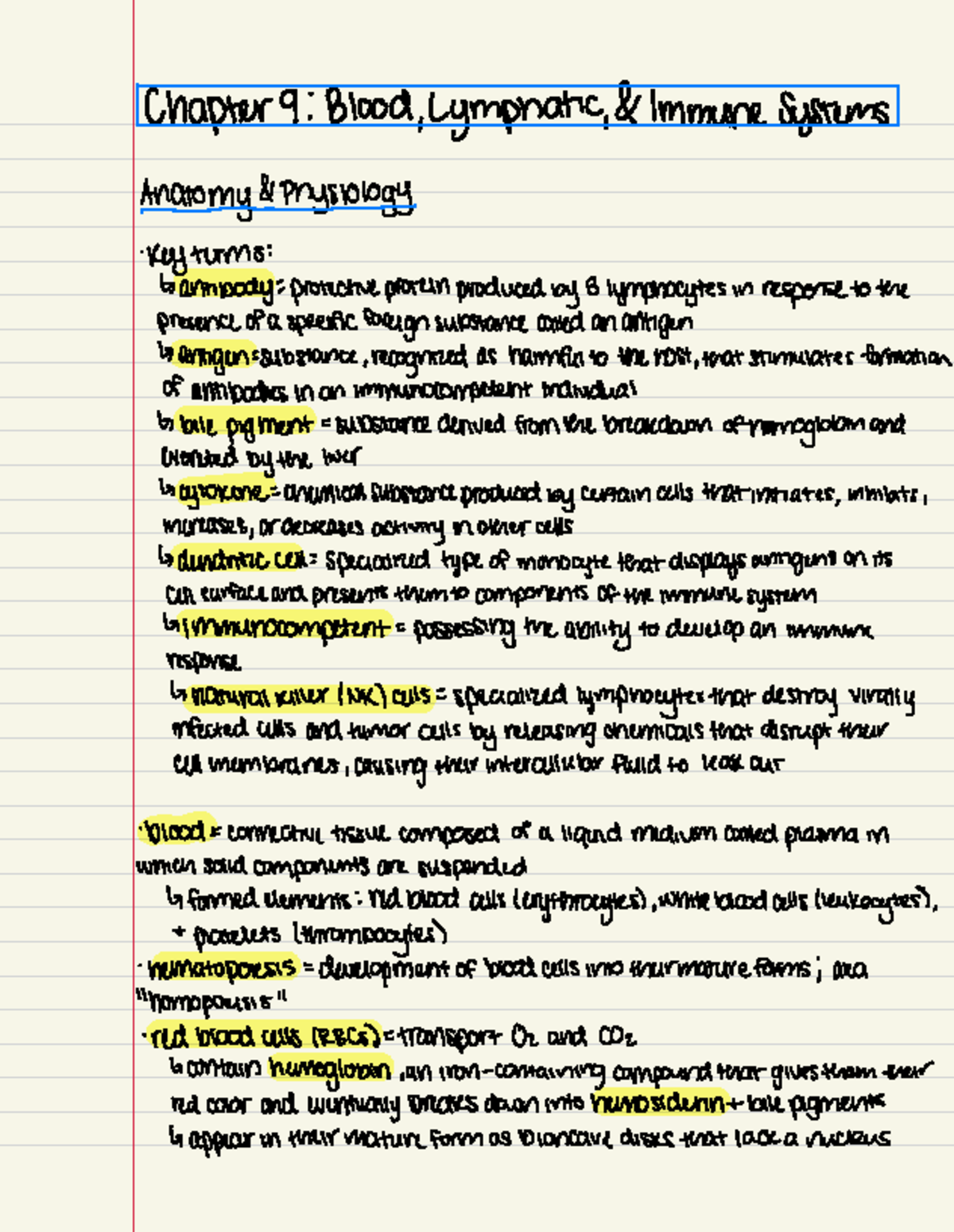 Medical Terminology Blood, Lymphatic, and Immune Systems - Chapter 9 ...