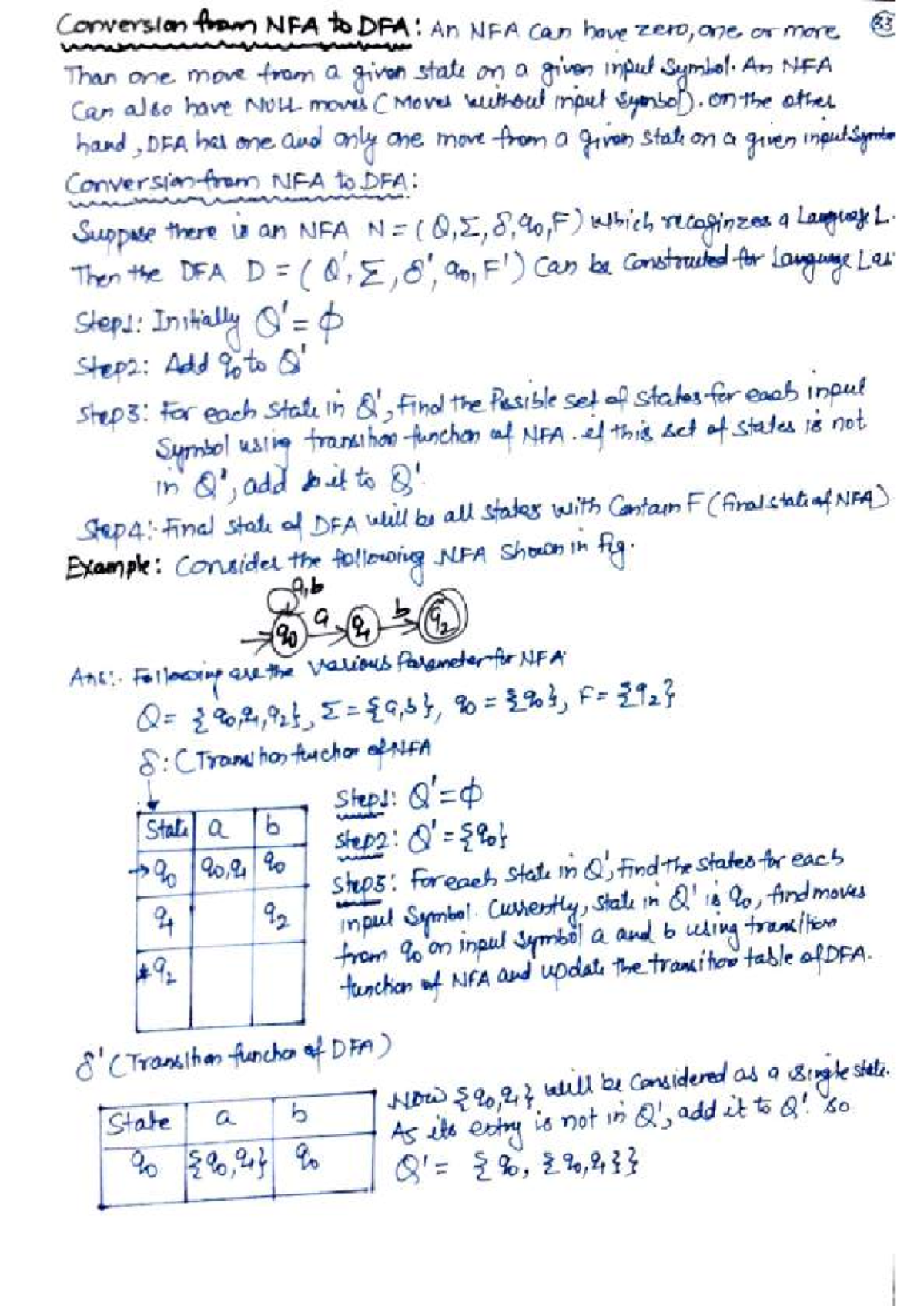 TAFL Unit-01 Part2 Epsilon NFA, Epsilon NFA Conversion, Mealy and Moore Machine and their - Studocu