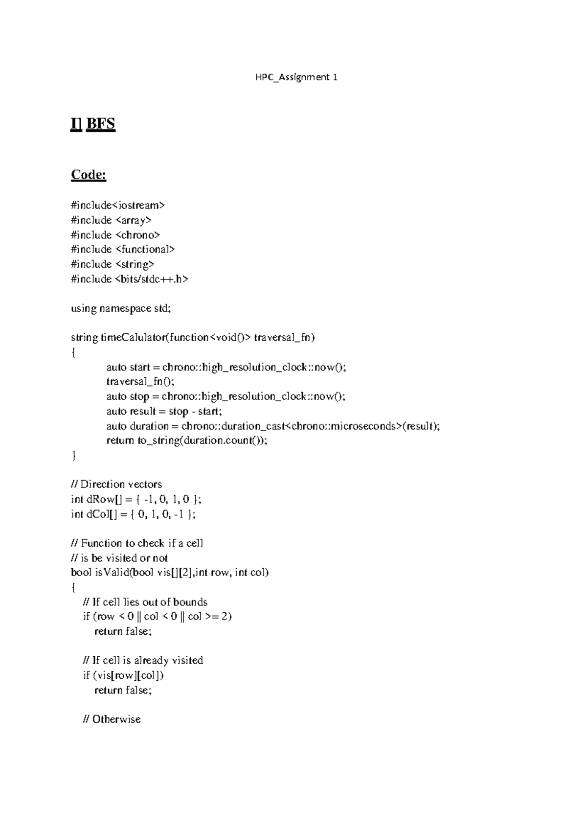 HPC LA-1 code - HPC LA 1 - HPC_Assignment 1 I] BFS Code: #include #include - Studocu