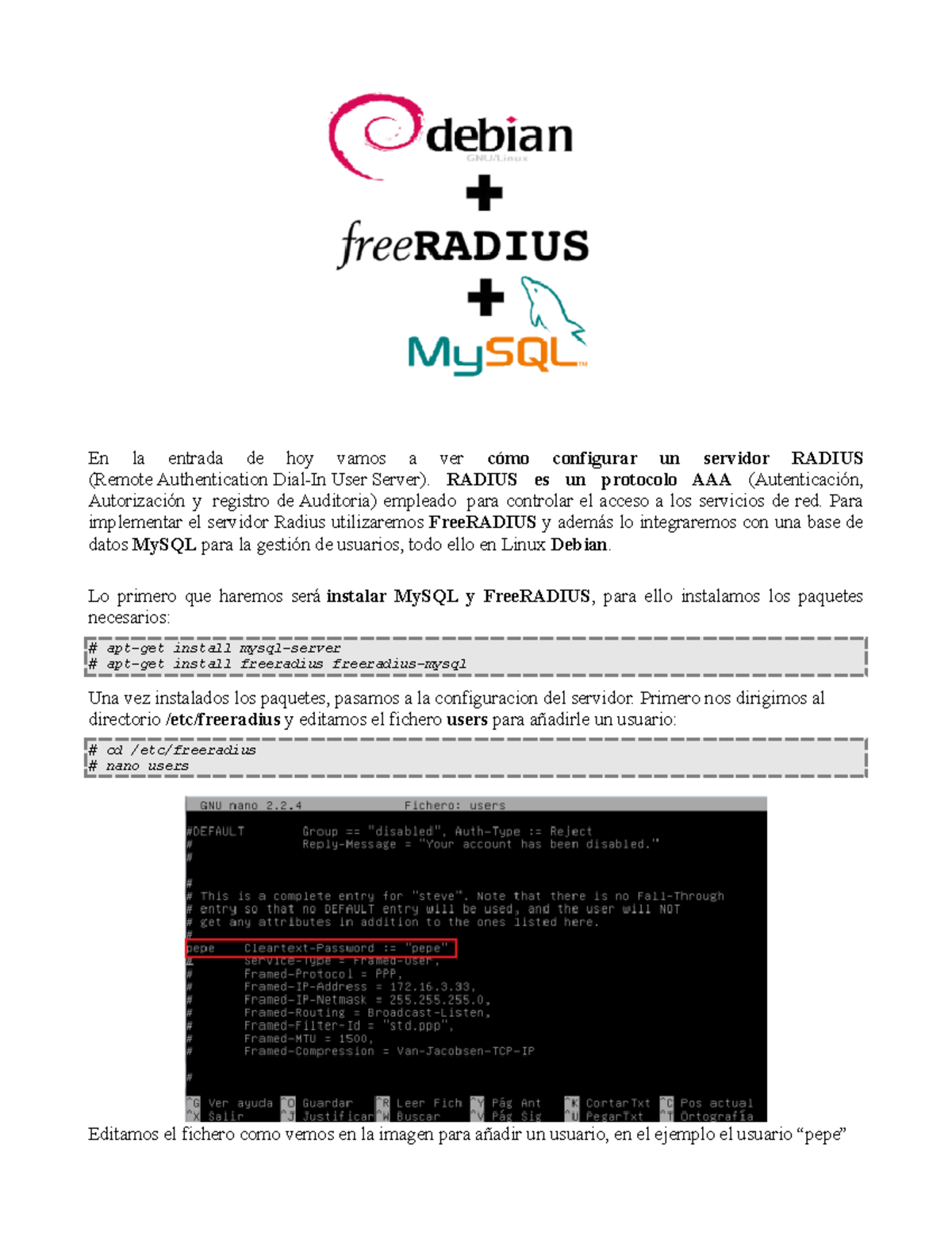Free Radius En Linux - En la entrada de hoy vamos a ver cómo configurar un servidor RADIUS ...