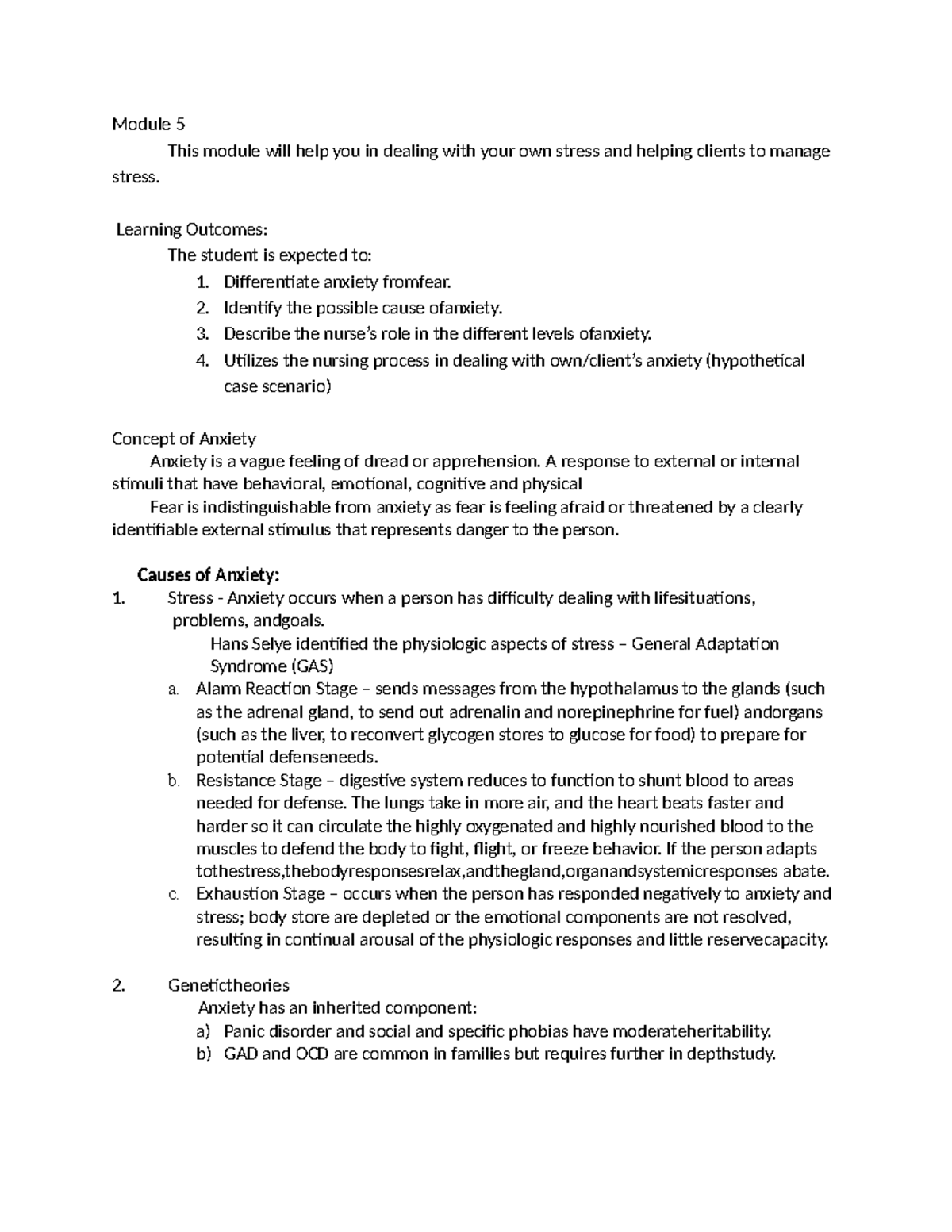Module-5-Concept-of-Anxiety-and-Crisis - Module 5 This module will help ...