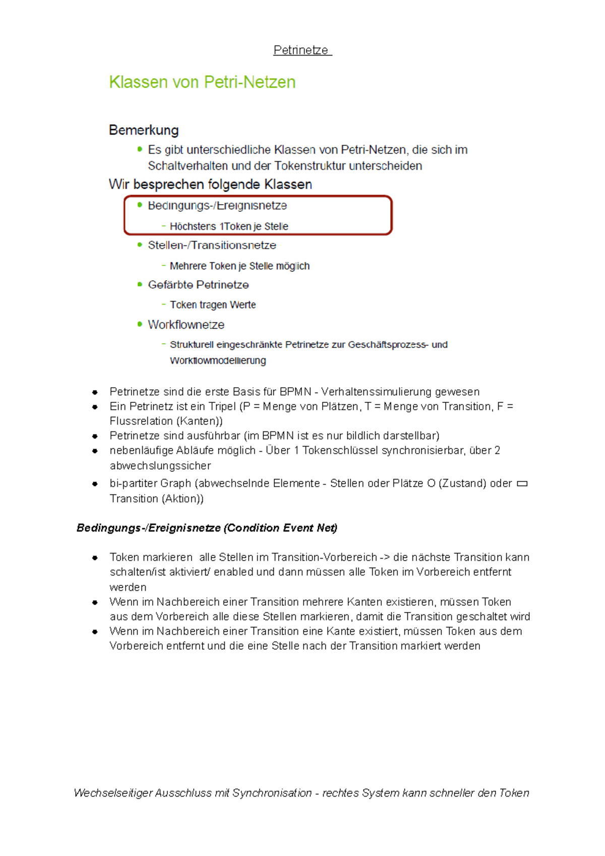 Folie 7 8 - Petrinetze - Vorlesungsnotizen Modellierung von ...