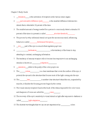 Study Guide Chapter 7 - Chapter 7 Study Guide _____________ is a mental ...