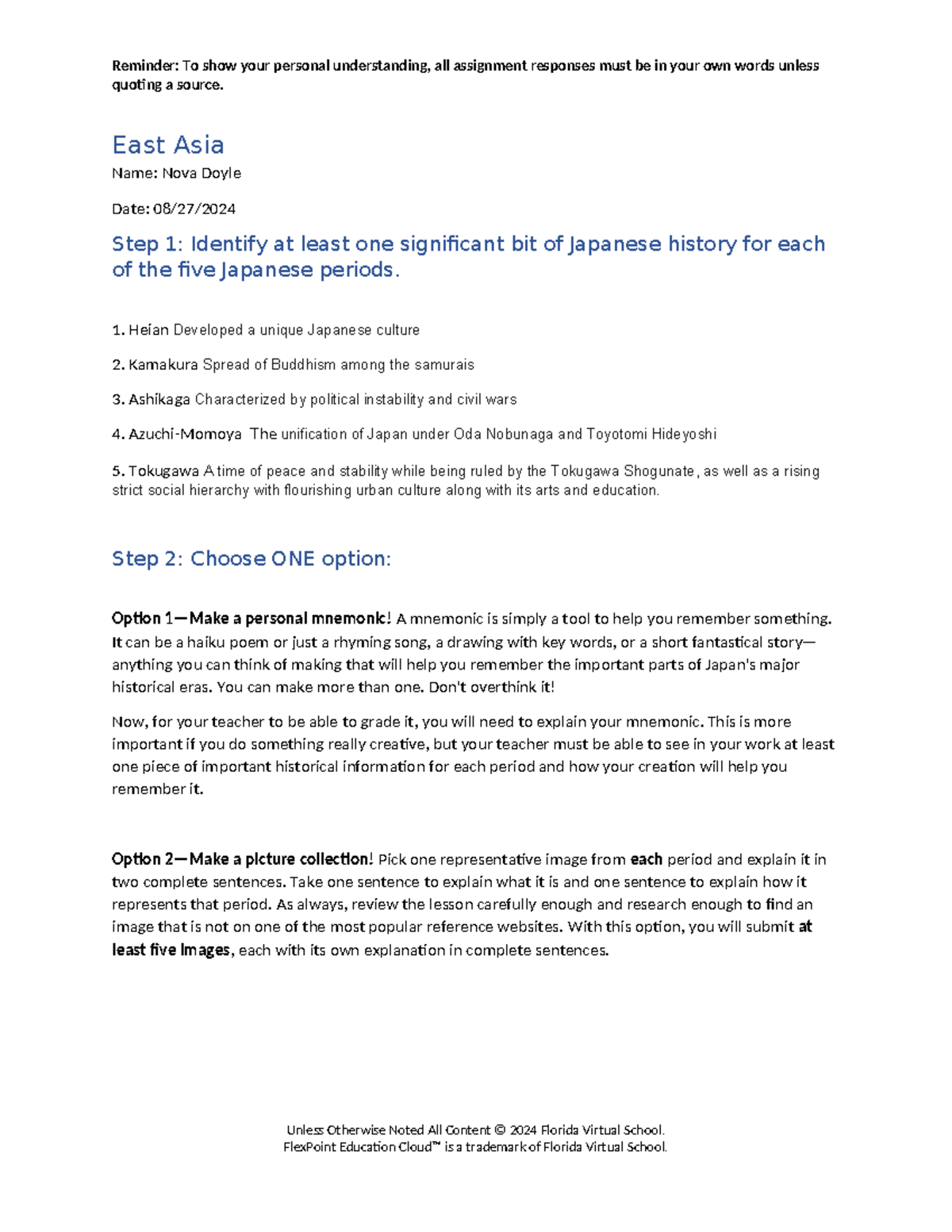NDeast asia2 - much needed graded assignment - Reminder: To show your ...