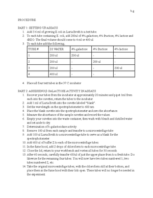Flow Chart Part 2 - lab - Activity A Activity A Recover the tube labeled as ‘post-mitochondrial ...