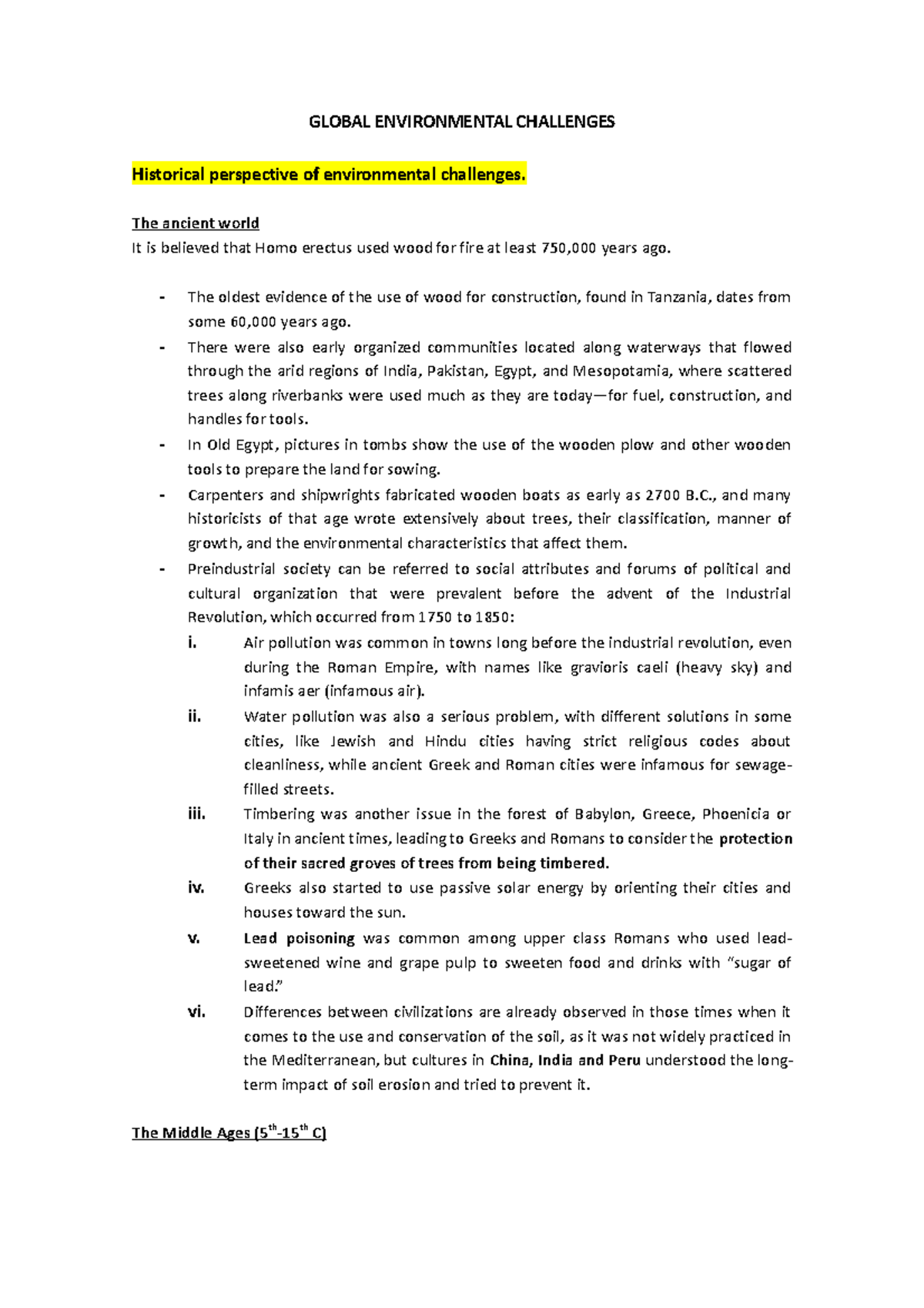 Retos ambientales globales resumen - GLOBAL ENVIRONMENTAL CHALLENGES ...