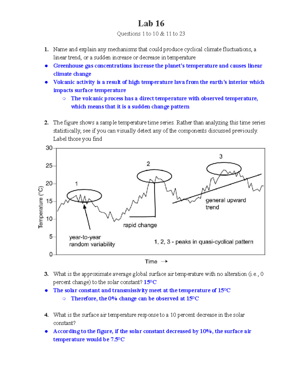Weather and Climate - Lab #16 - Lab 16 Questions 1 to 10 & 11 to 23 ...